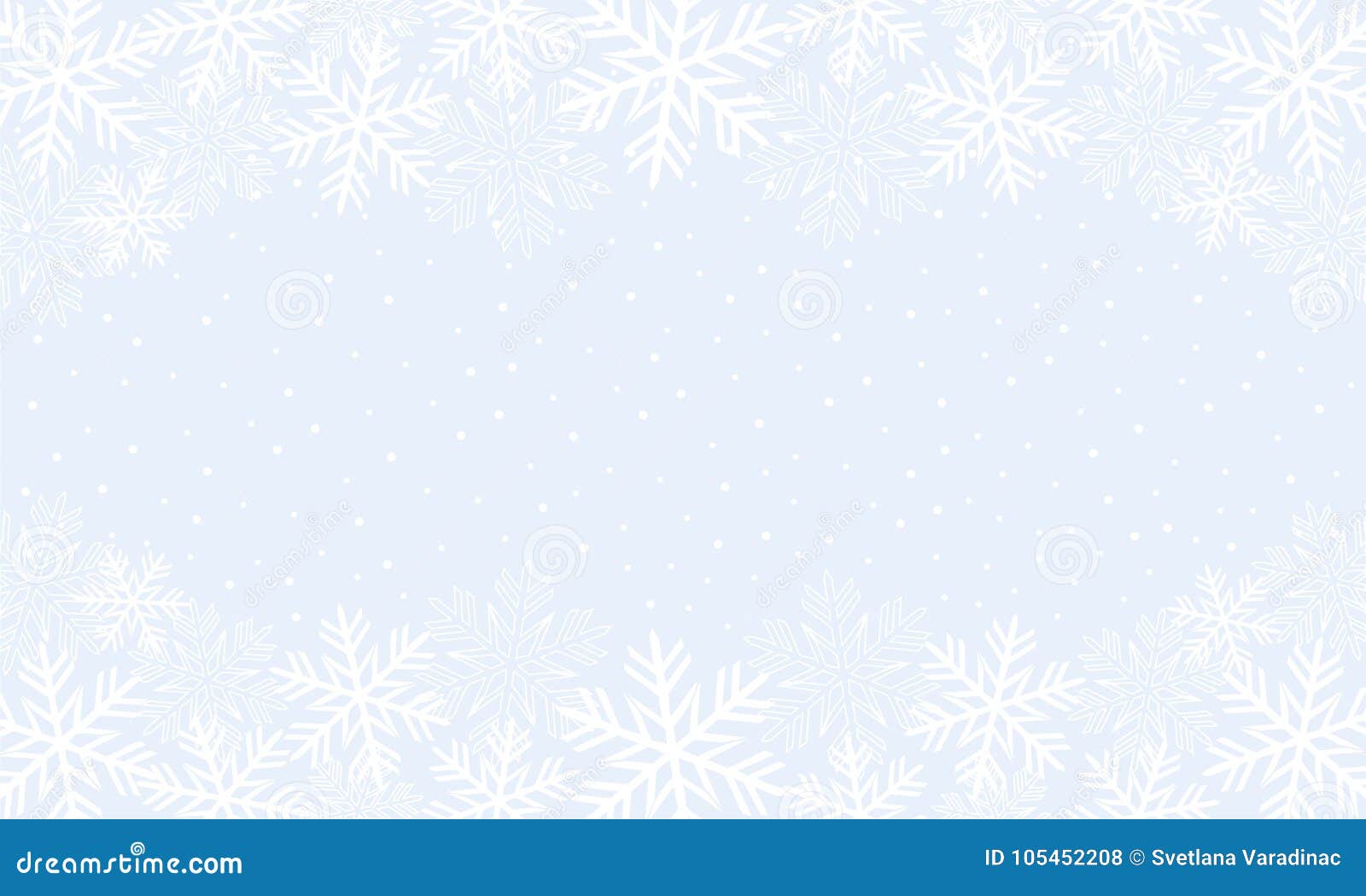 Background with White Snowflakes. Vector Graphic Winter Pattern. Stock ...