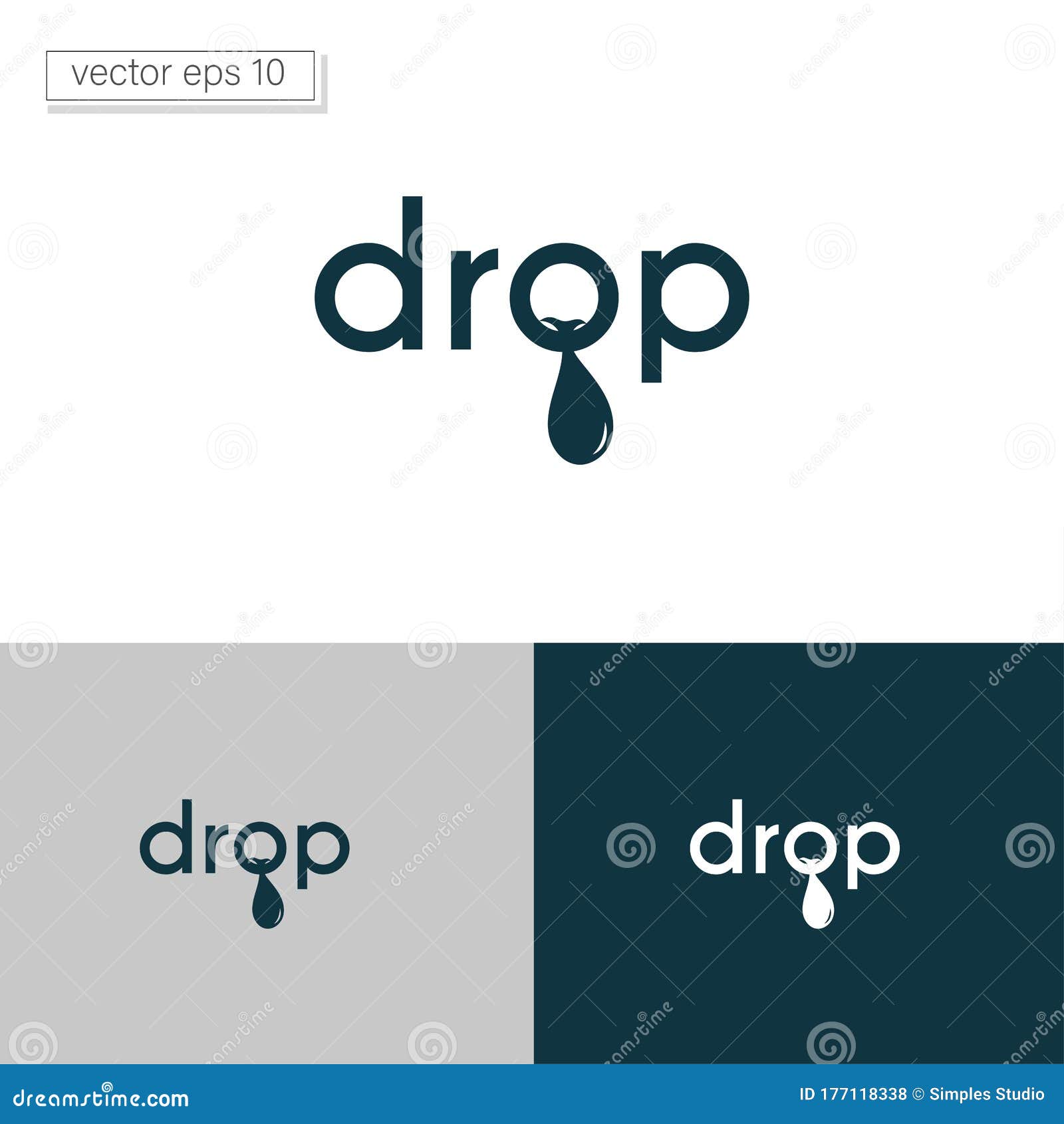 Vector Graphic Word Drop Logo Design Stock Vector - Illustration of ...