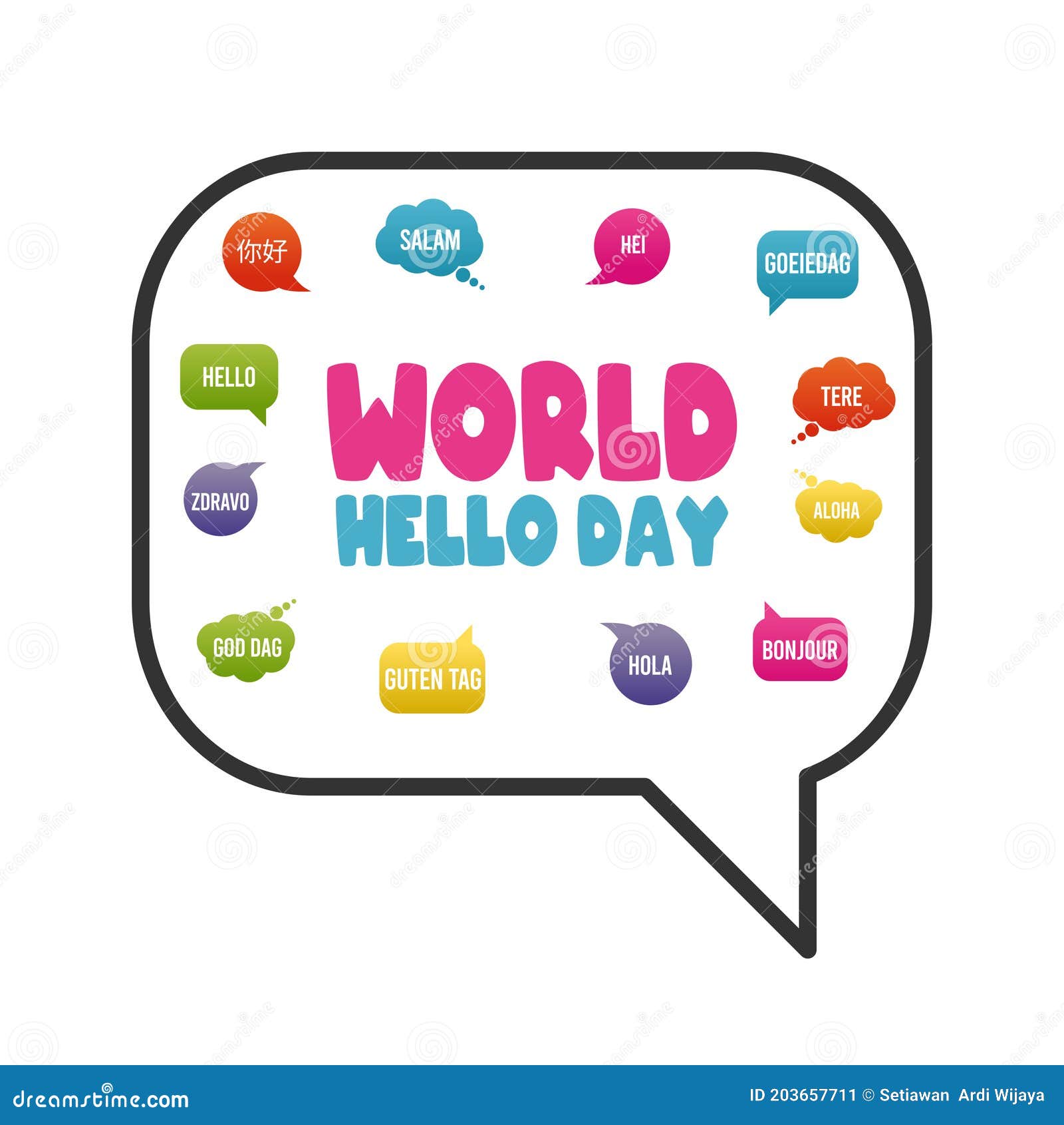 Vector Graphic of World Hello Day Good for World Hello Day Celebration ...