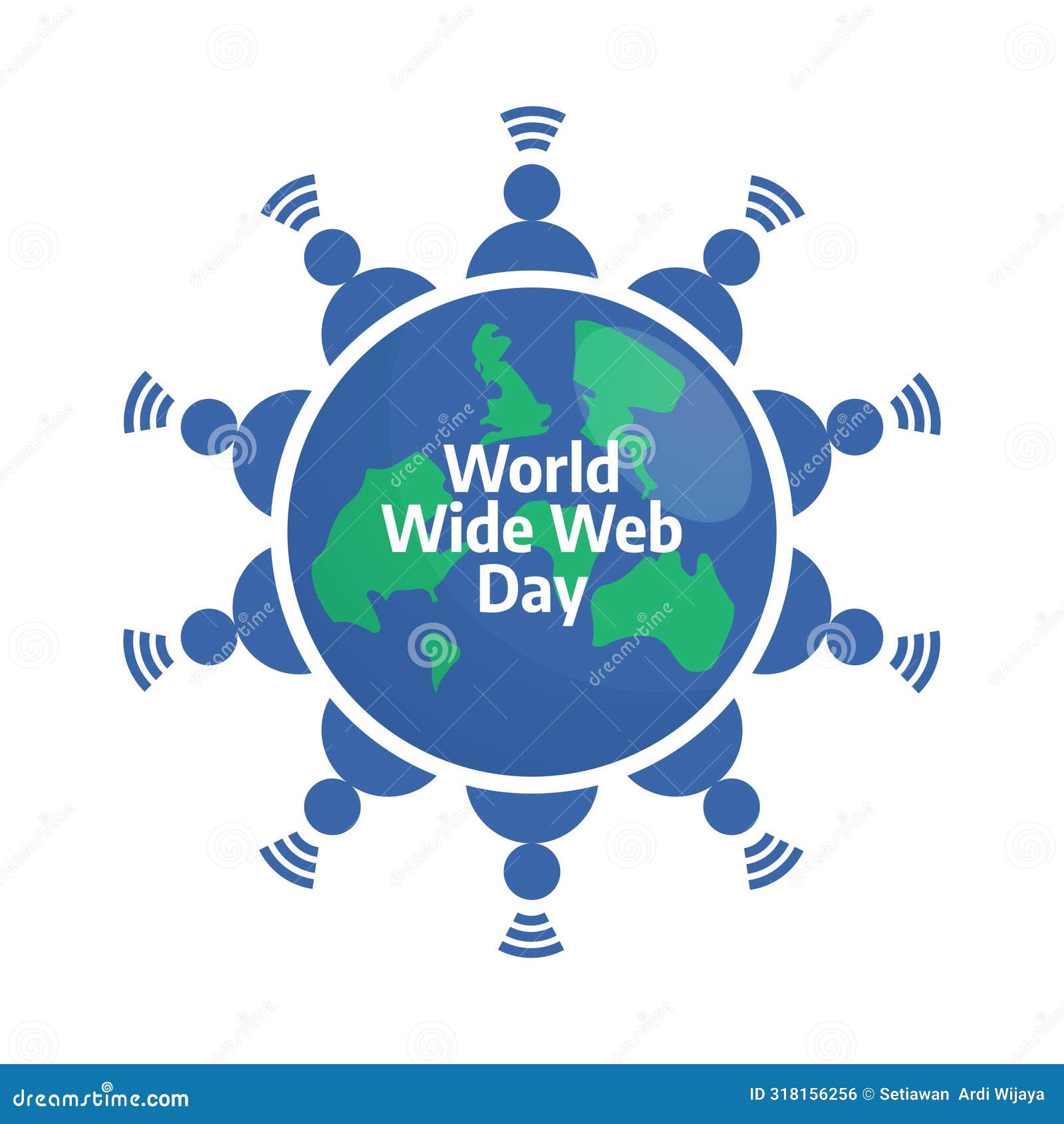 Vector Graphic of World Wide Web Day Ideal for World Wide Web Day ...