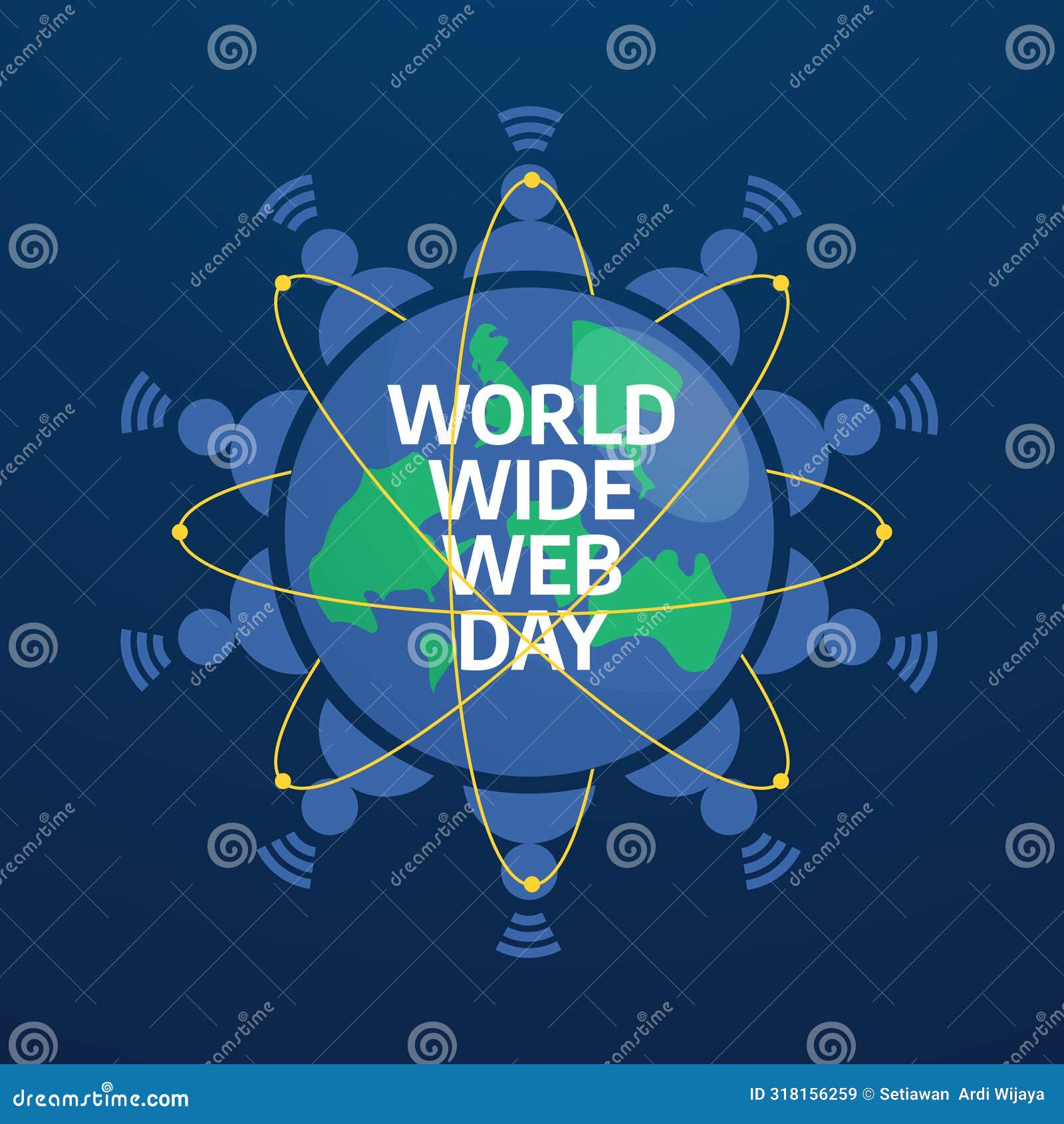 Vector Graphic of World Wide Web Day Ideal for World Wide Web Day ...