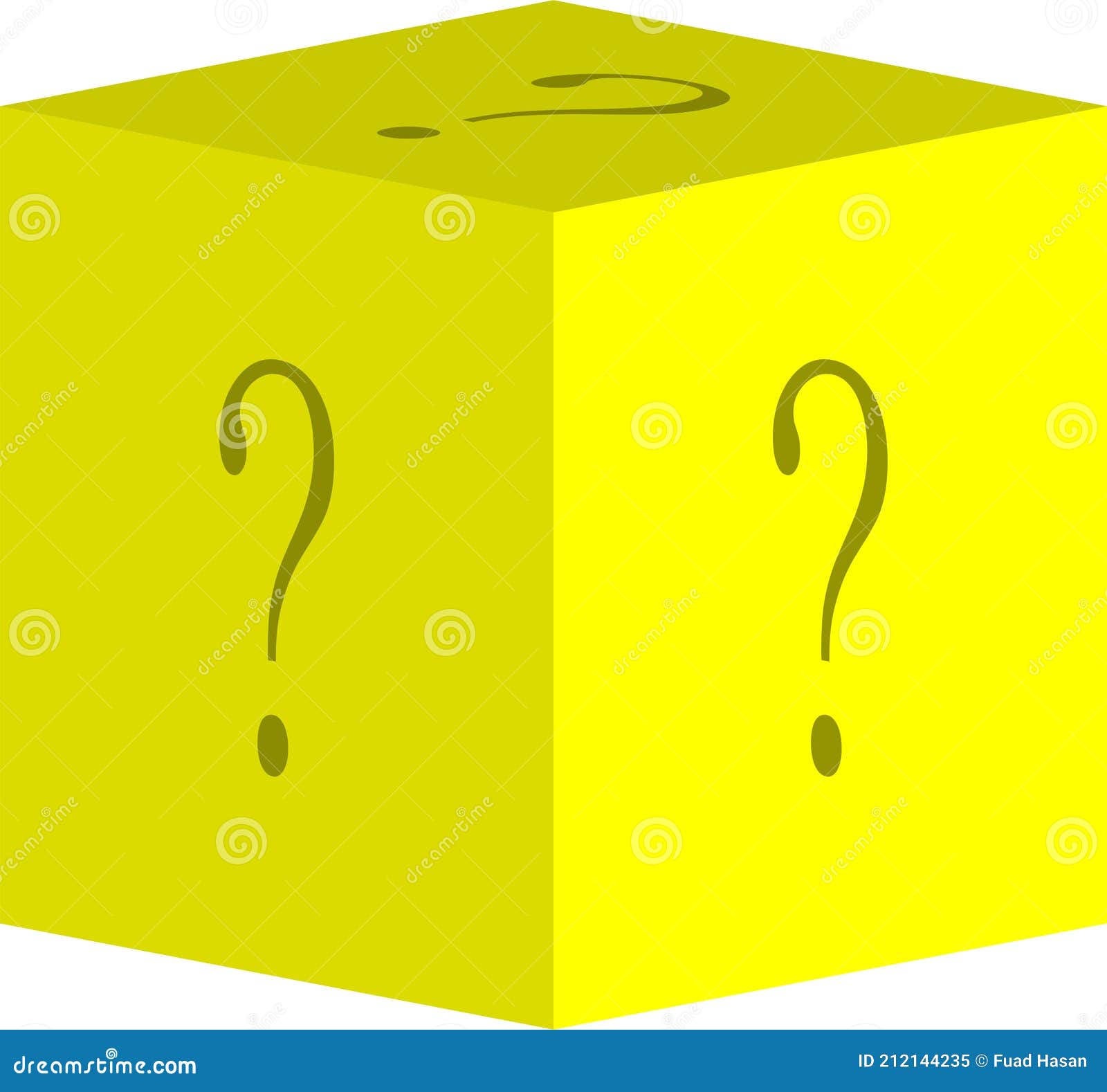 Vector Graphic of Yellow Box Quetion Stock Vector - Illustration of ...