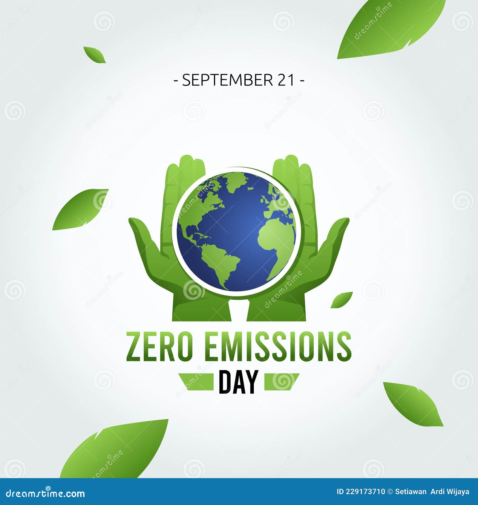Vector Graphic of Zero Emissions Day Stock Vector - Illustration of green, plant: 229173710