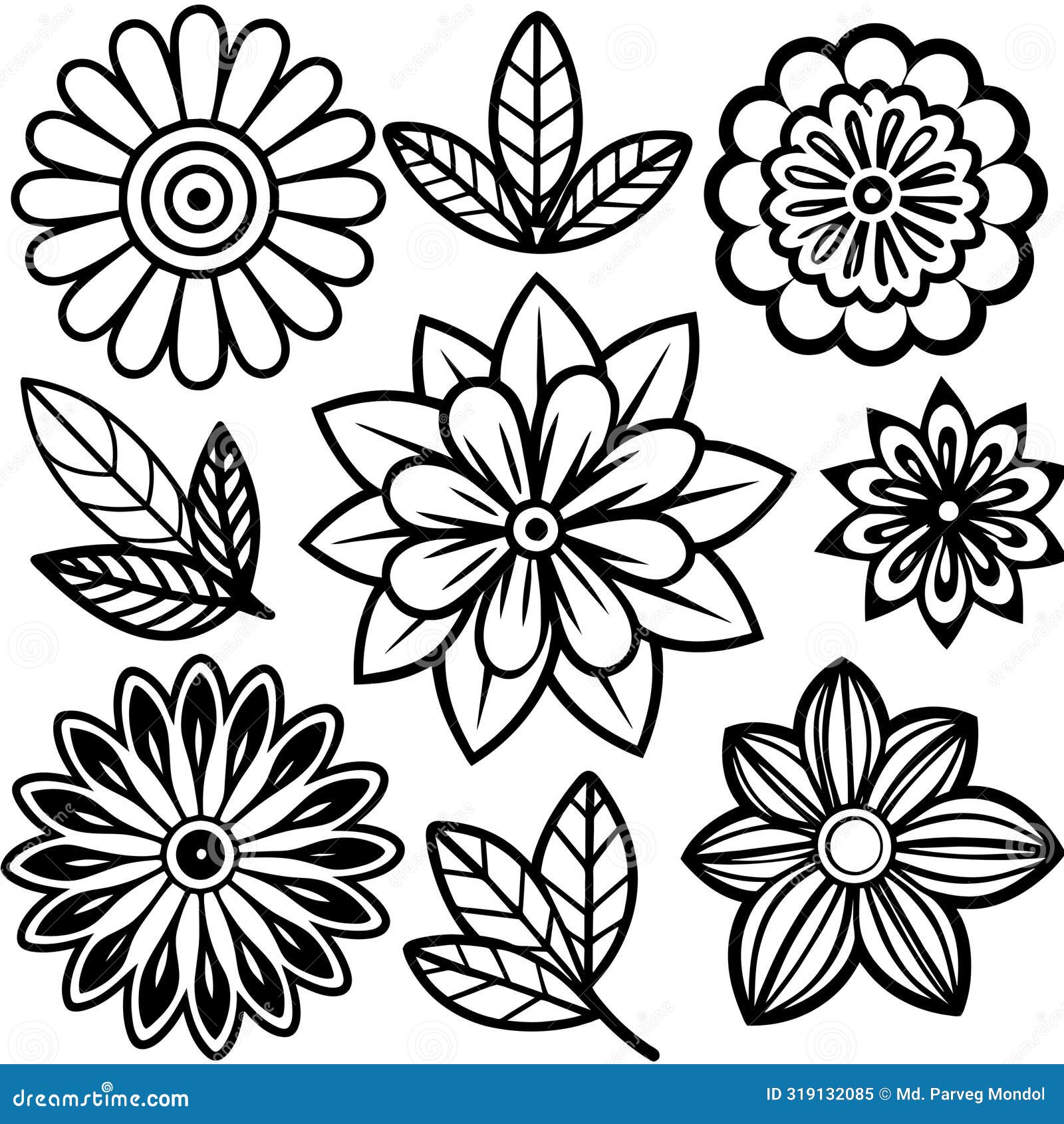 Vector Graphics, CAD Outline Template Set Which Consists Of The ...