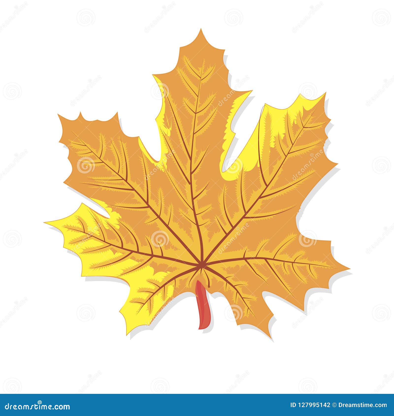 Vector Graphics Clipart Yellow Maple Leaf Stock Vector - Illustration ...