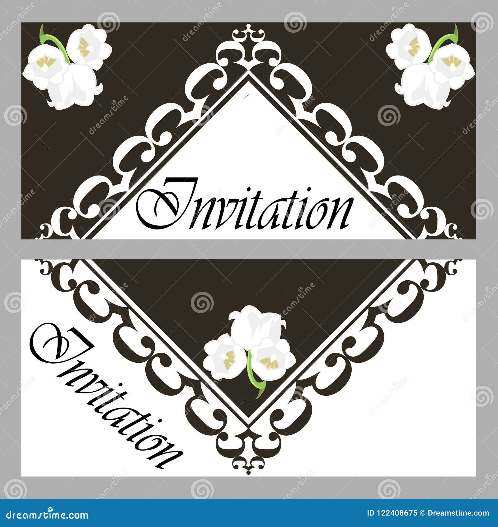 Vector Graphics Colorful Invitation Card Stock Vector - Illustration of ...