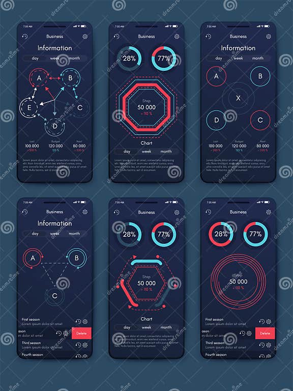 Vector Graphics Infographics with Mobile Phone. Template for Creating ...