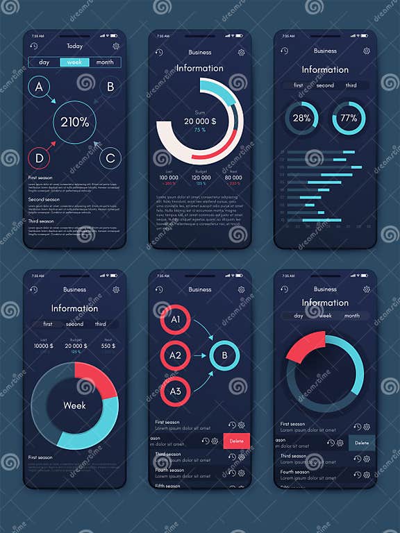 Vector Graphics Infographics with Mobile Phone. Template for Creating ...