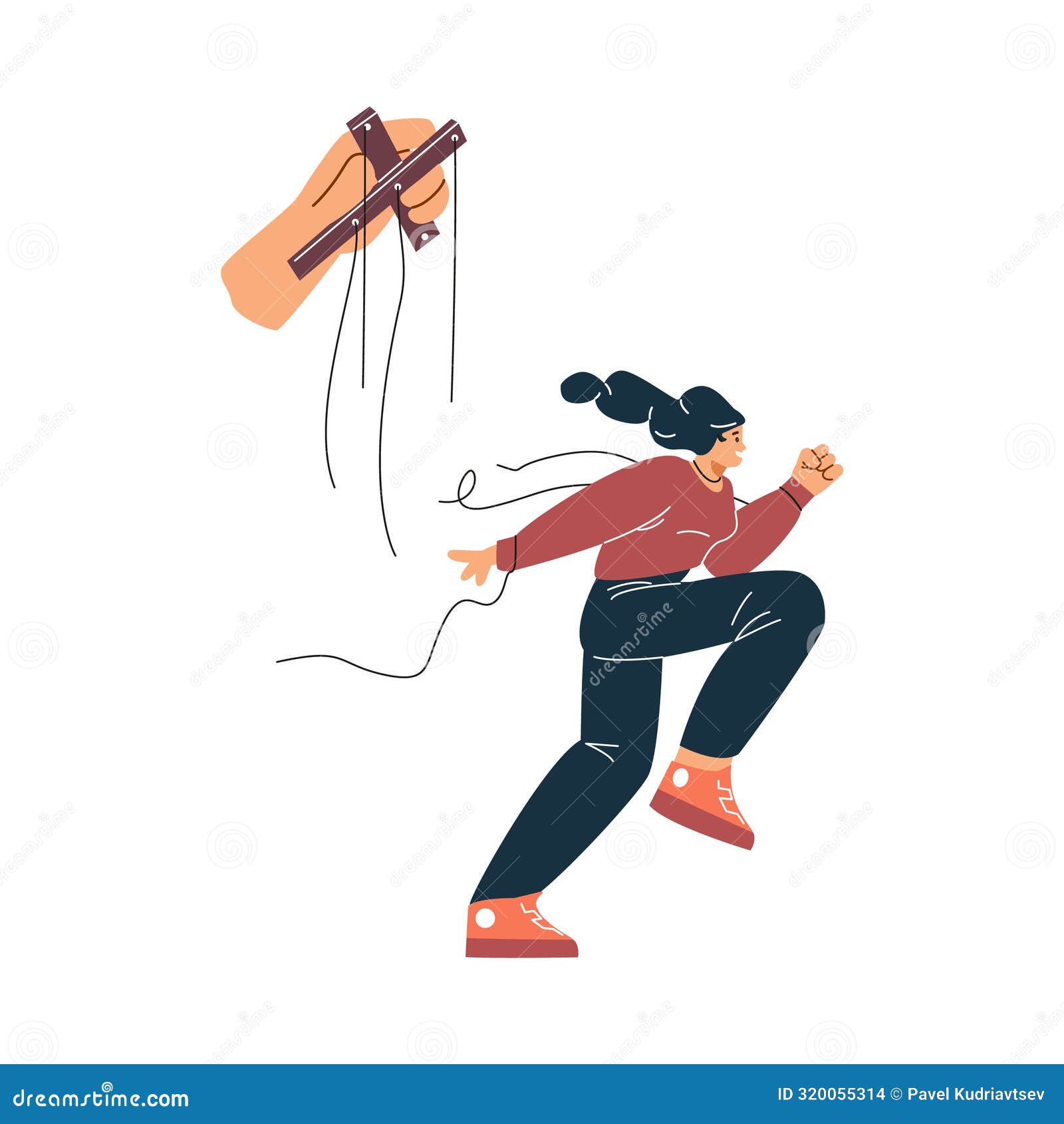 Vector Graphics Liberation: the Hands of a Female Puppet, Breaking Out ...