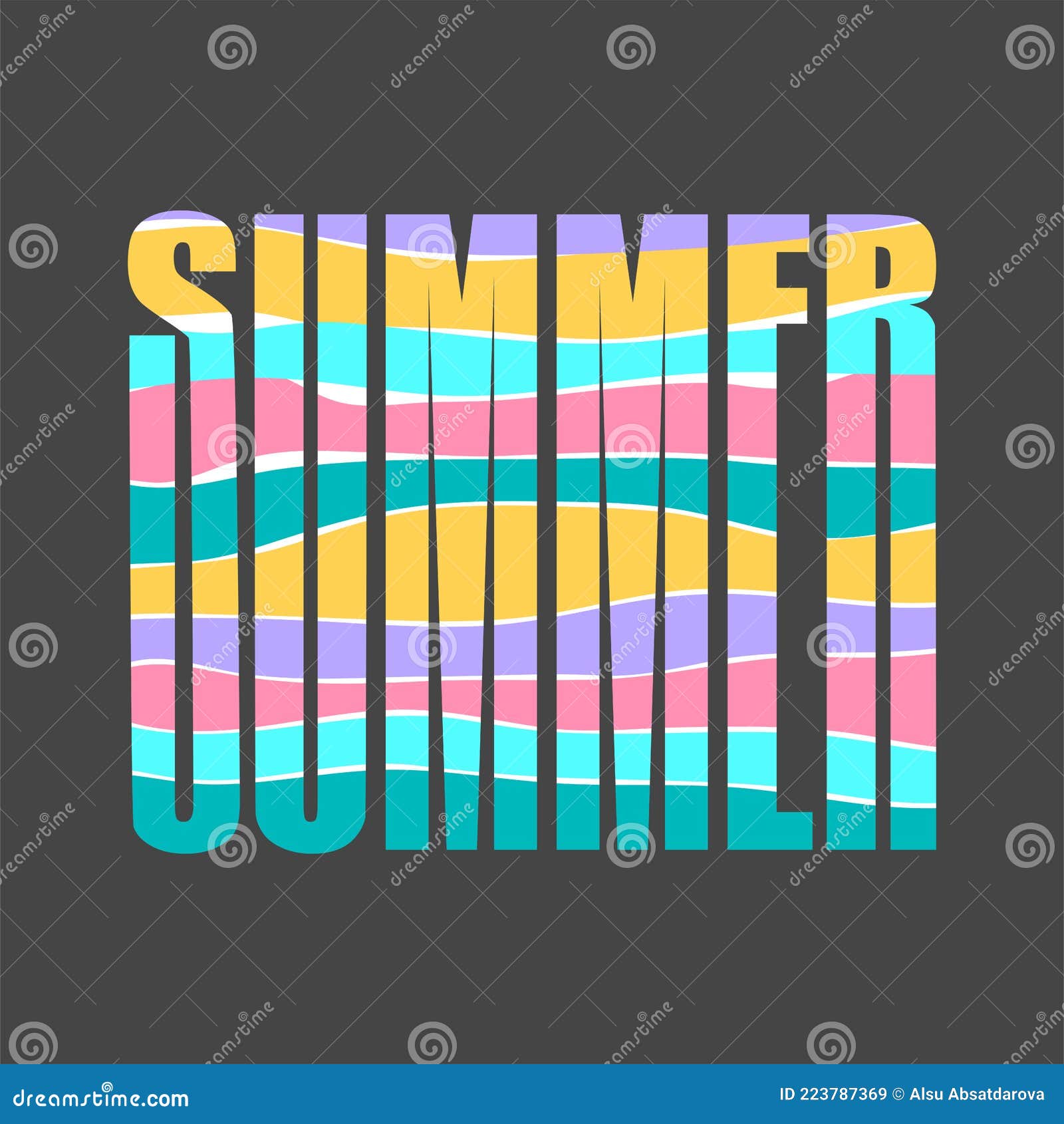 Vector Graphics - the Word Summer and Letters. the Concept Season Stock ...