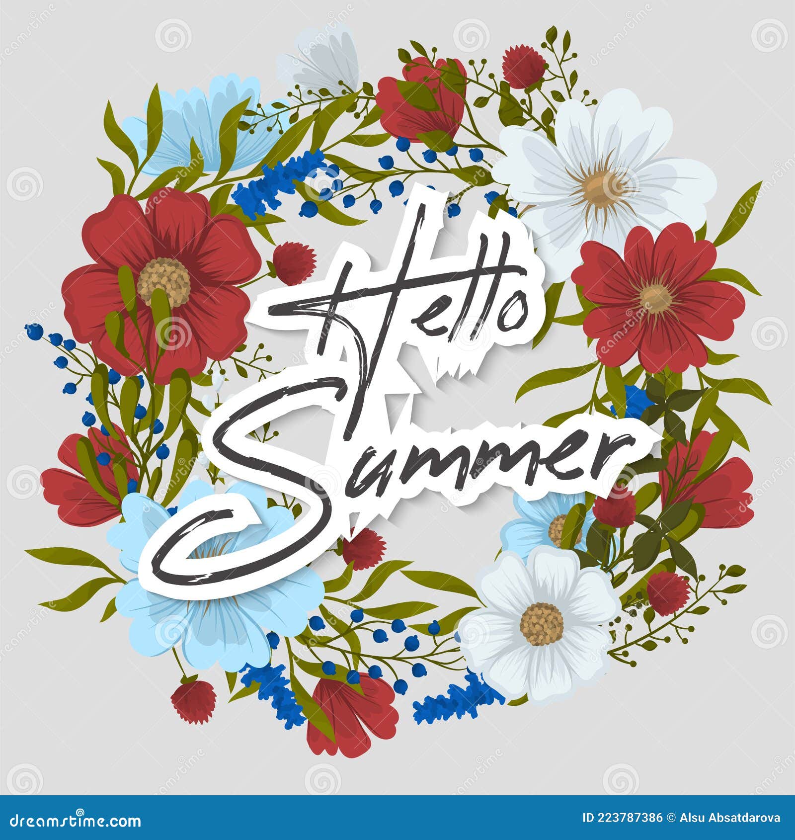 Vector Graphics - the Word Summer and Letters. the Concept Season Stock ...