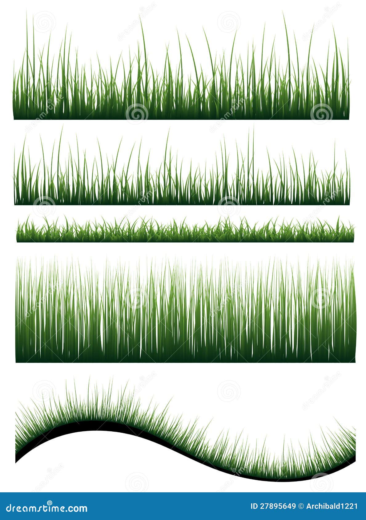 Vector grass stock vector. Illustration of collection - 27895649