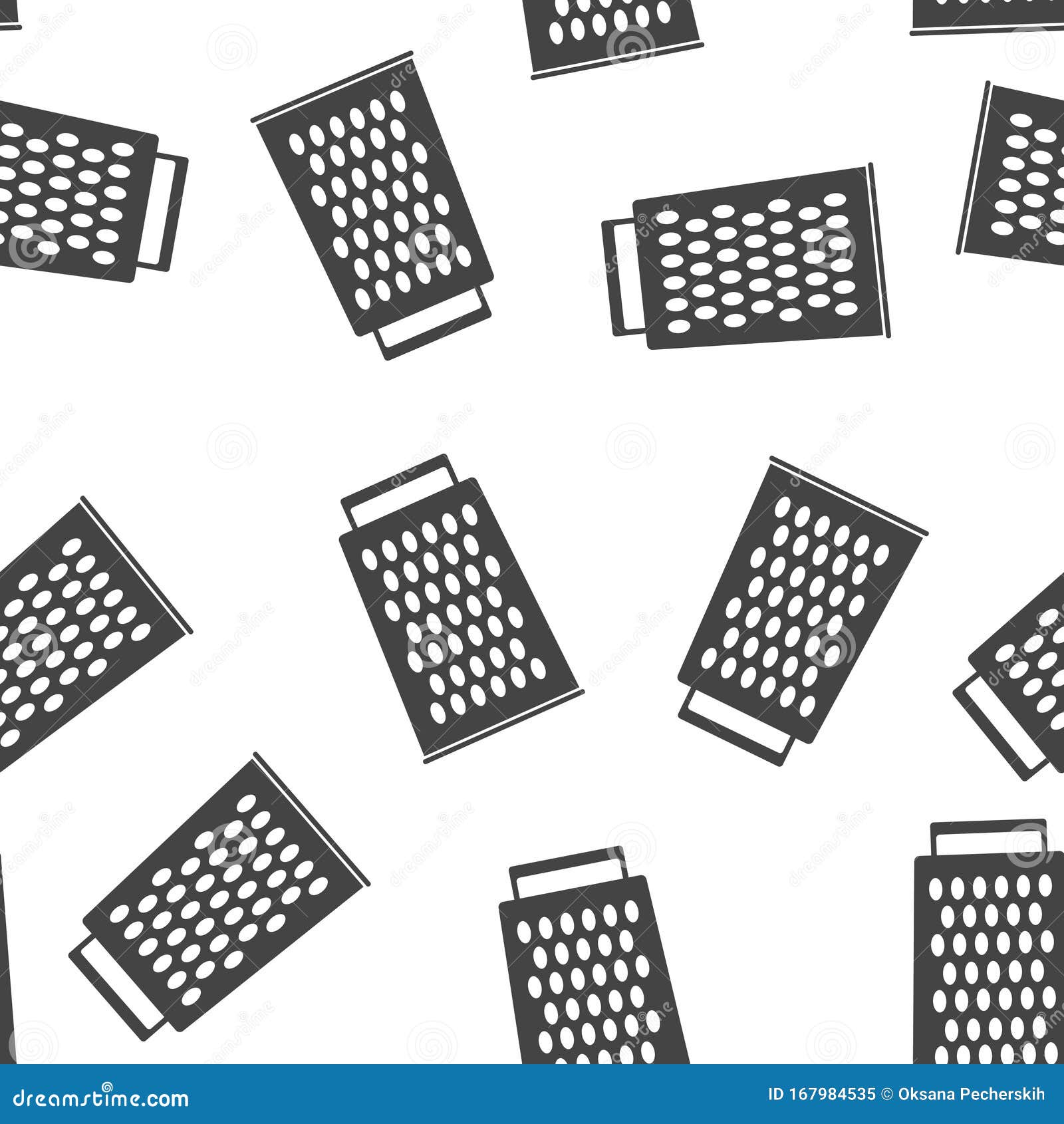 Vector Grater Icon for the Kitchen Seamless Pattern on a White ...