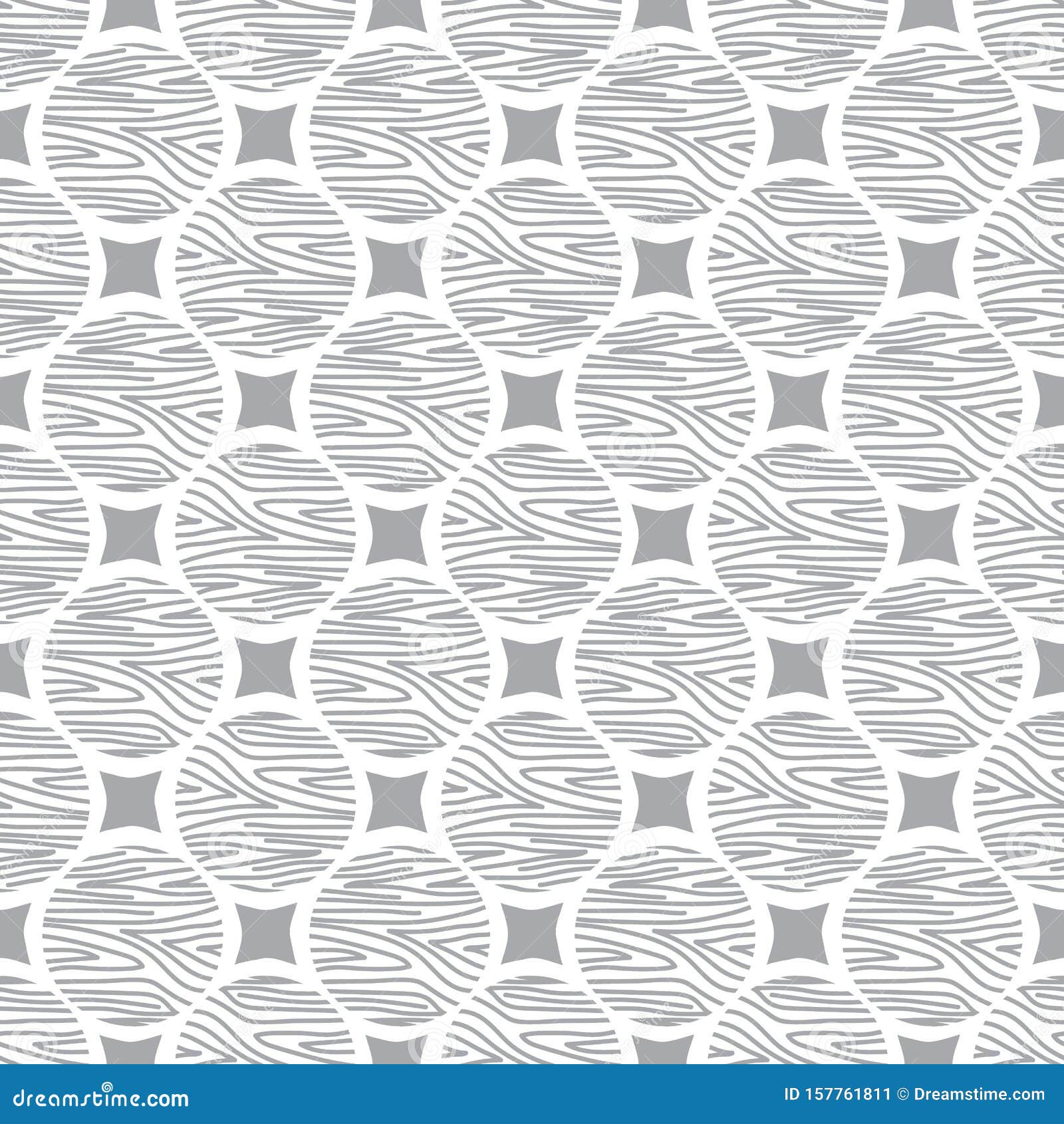 Vector Gray Abstract Circles on White Seamless Repeat Pattern Stock ...