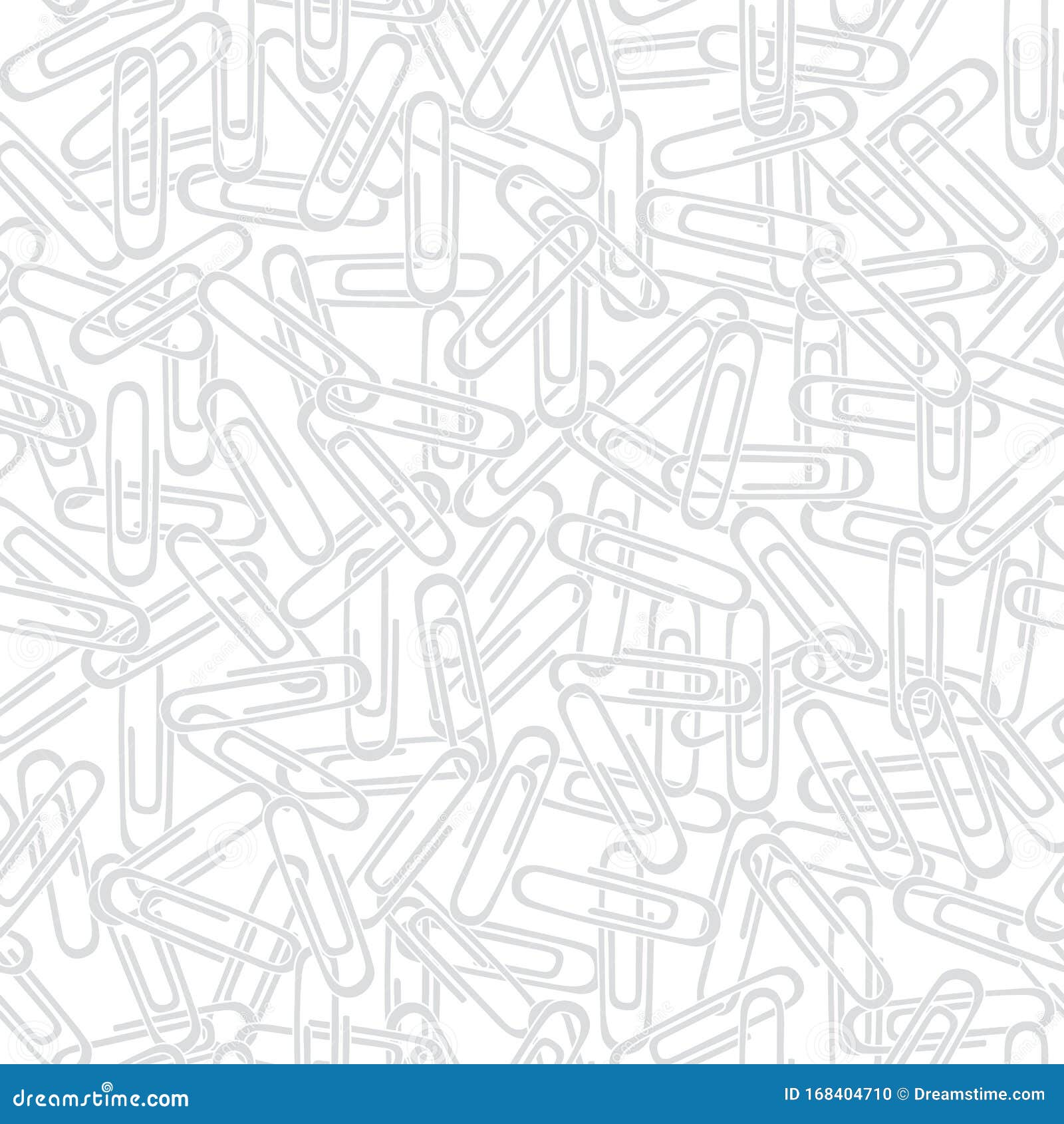 Vector Gray Paper Clips on White Background Seamless Repeat Pattern ...