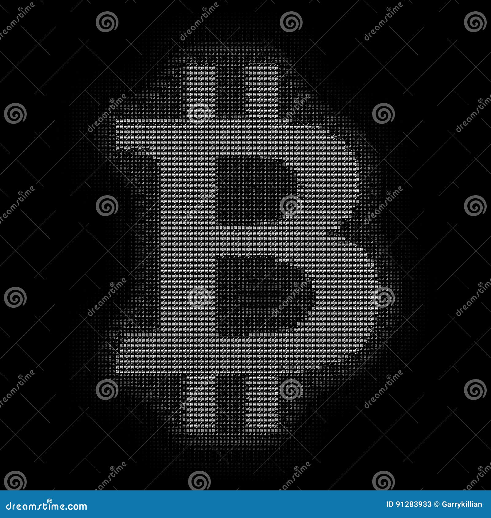 Vector Grayscale Bitcoin Symbol Constructed with Numbers. Bitcoin ...