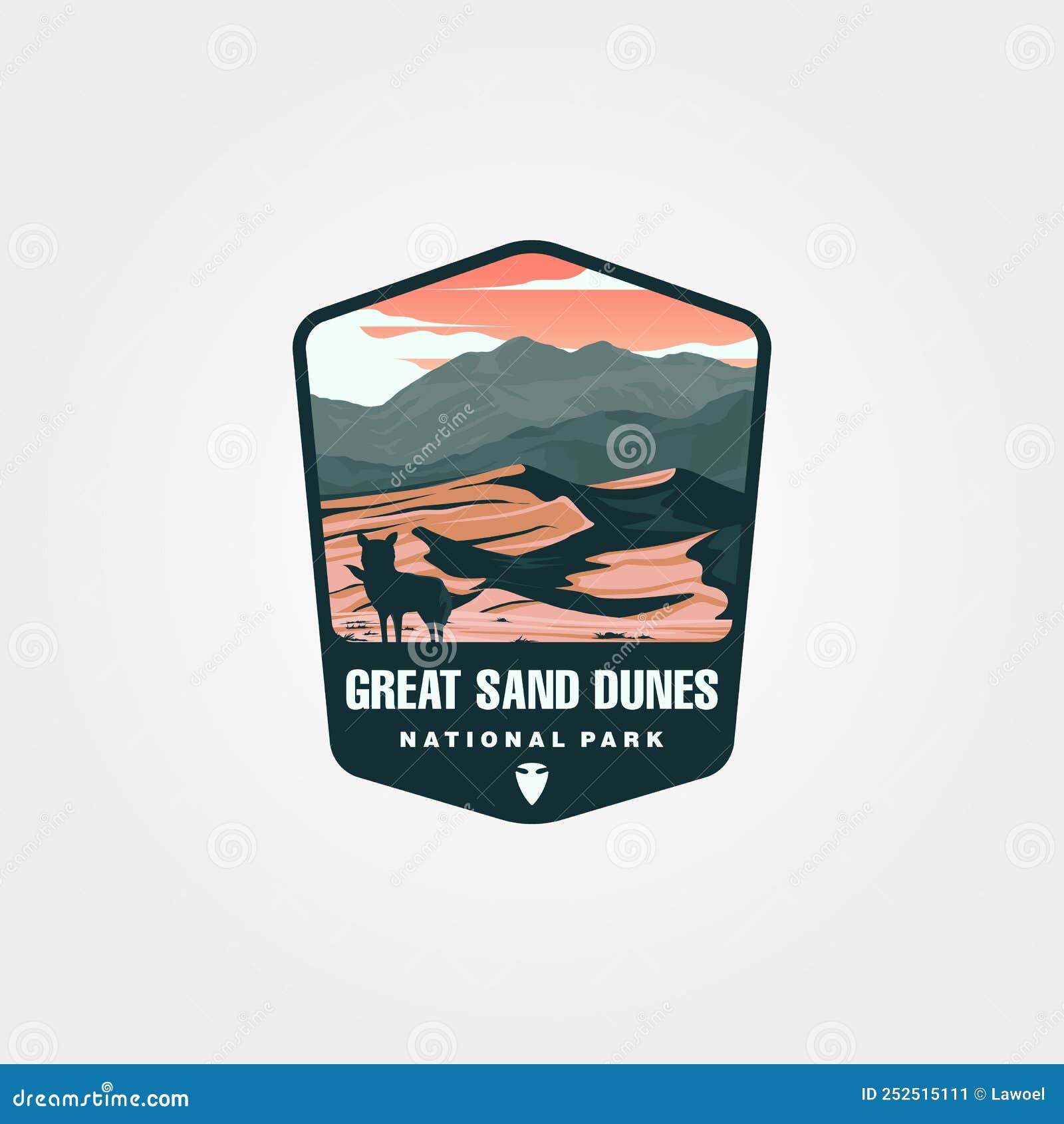 Dunes Logo. Desert Symbol, Dunes. Simple Icon With Sandhills ...