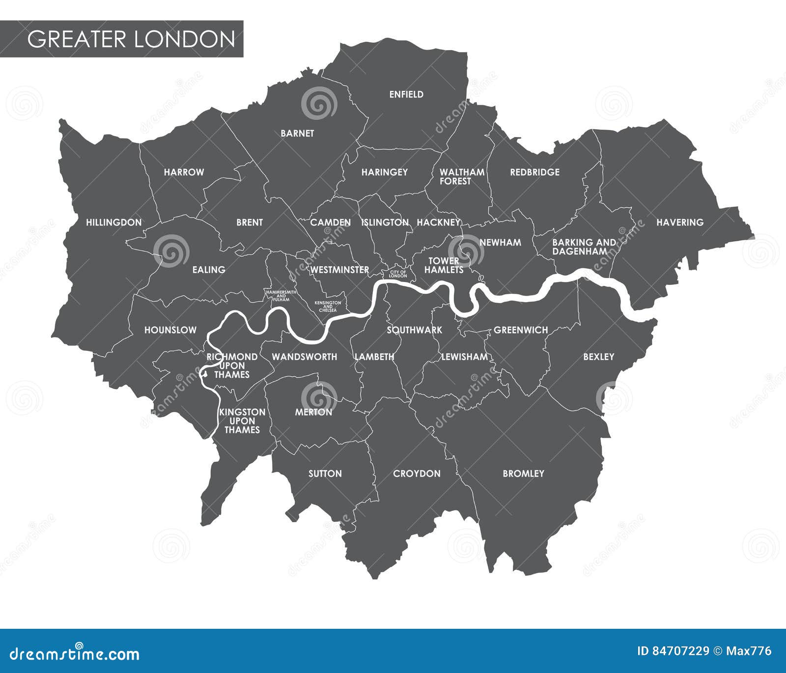 Vector Greater London Administrative Map Stock Vector - Illustration of ... Vector Greater London Administrative Map Stock Vector - Illustration of ...