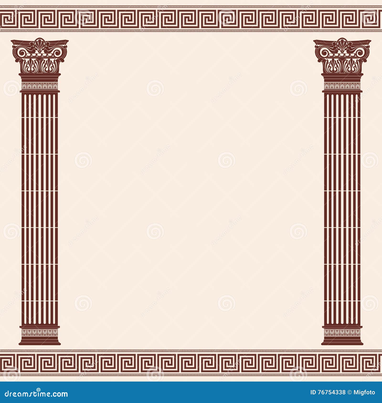 Vector Greek background. stock vector. Illustration of parnassus - 76754338