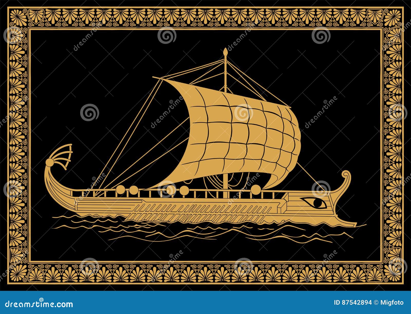 Vector Greek drawing. stock vector. Illustration of mythology - 87542894