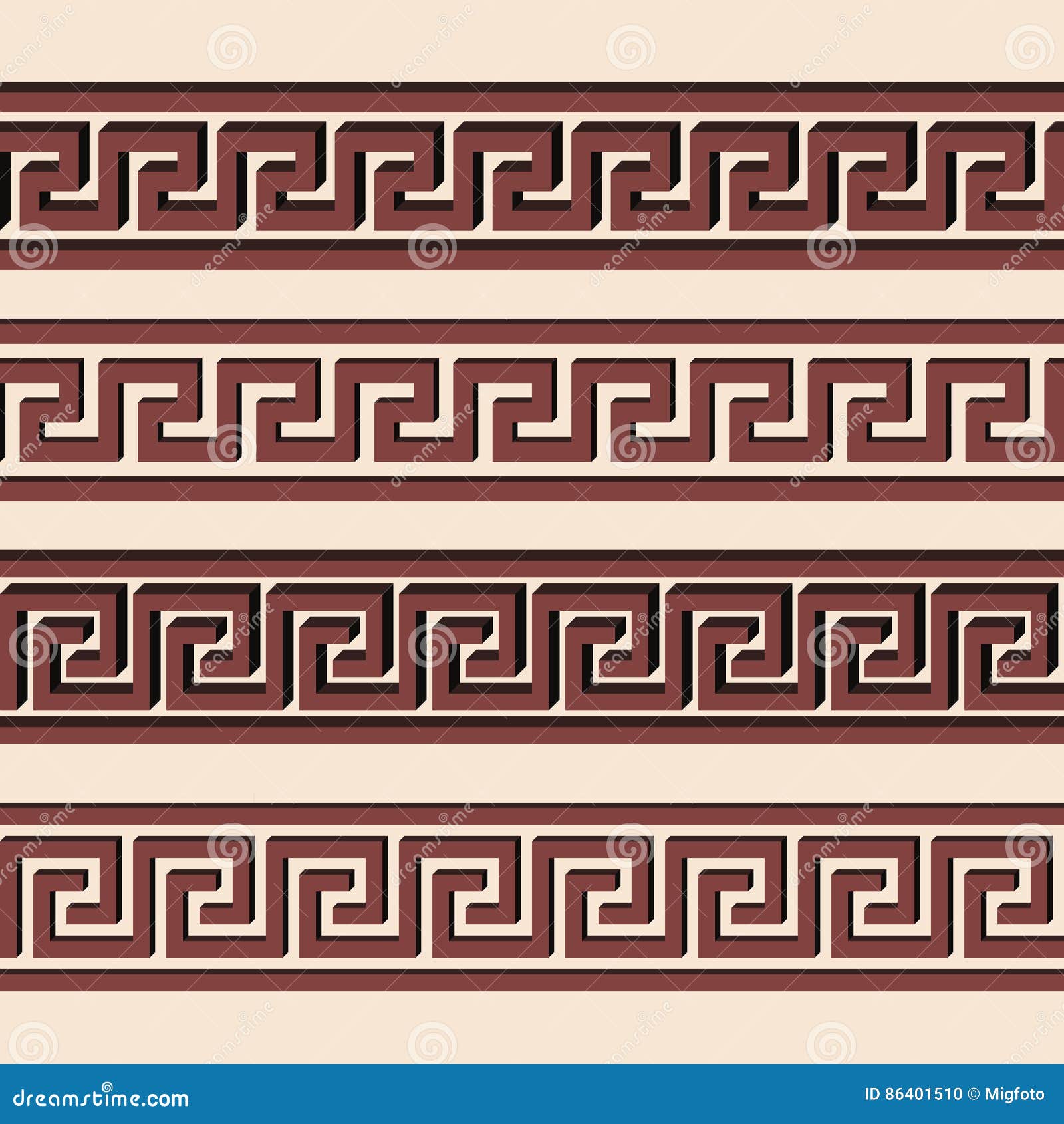 Vector Greek ornament. stock vector. Illustration of line - 86401510