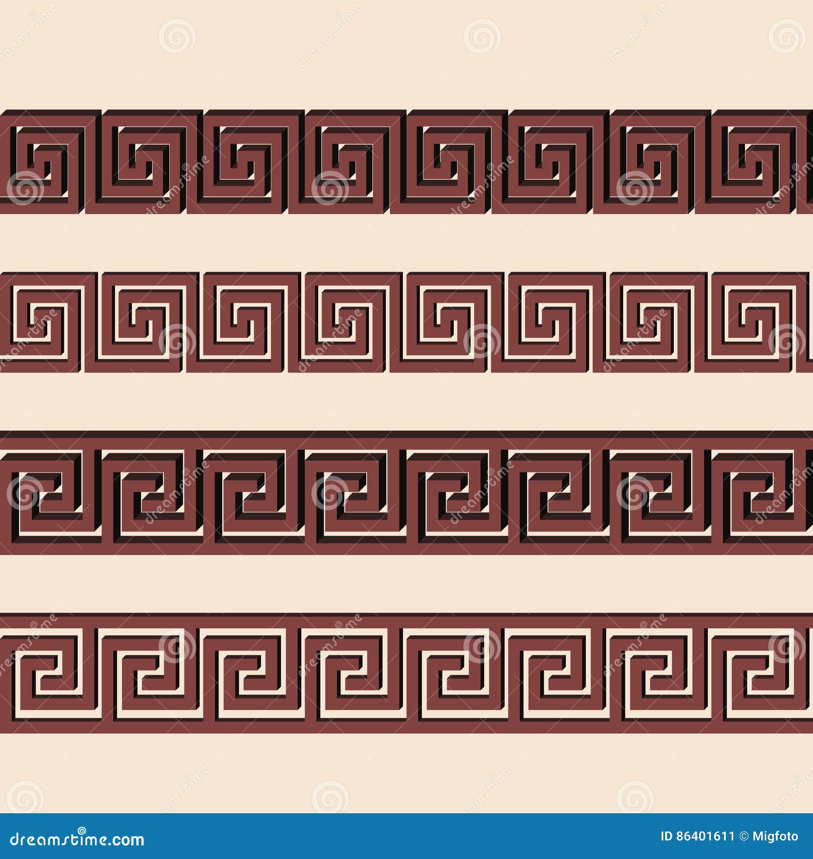 Vector Greek ornament. stock vector. Illustration of decoration - 86401611