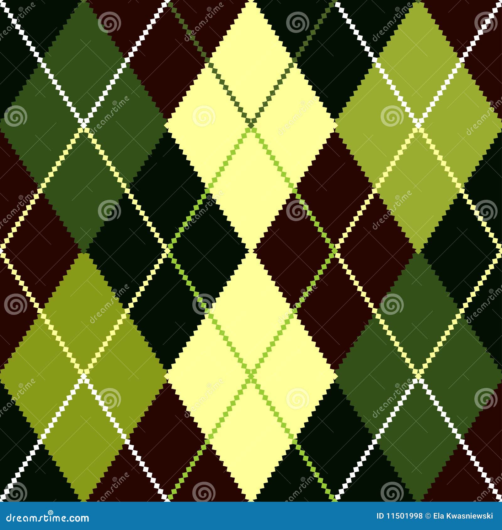 Vector Green Argyle Pattern Stock Vector - Illustration of pattern ...