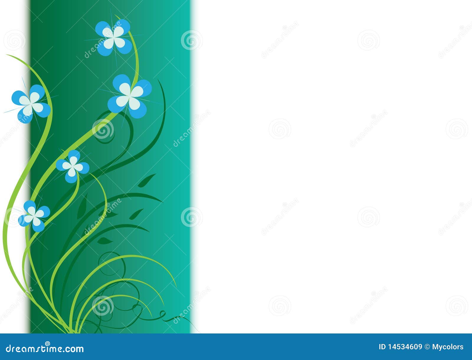 Vector Green Card with Plants Stock Vector - Illustration of concepts ...