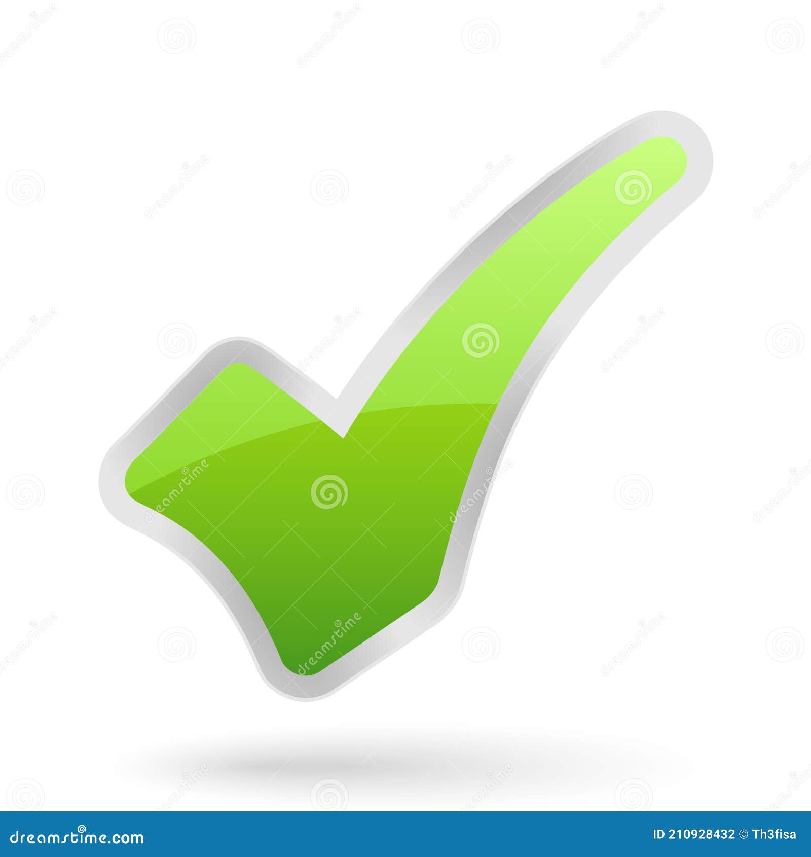 Vector Green Check Positive Symbol Stock Vector - Illustration of ...