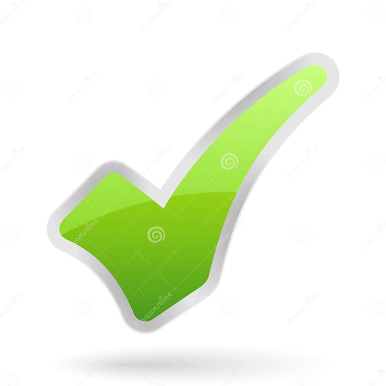 Vector Green Check Positive Symbol Stock Vector - Illustration of ...
