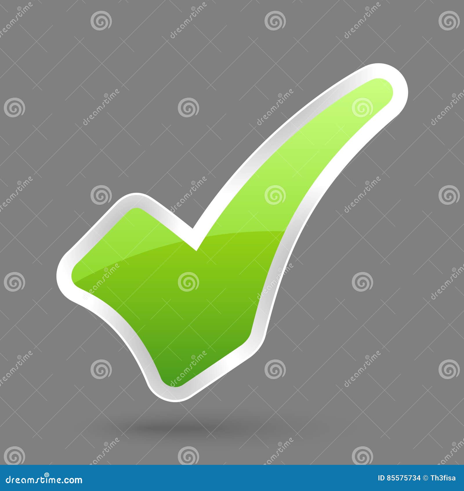 Vector Green Check Positive Symbol Stock Vector - Illustration of ...