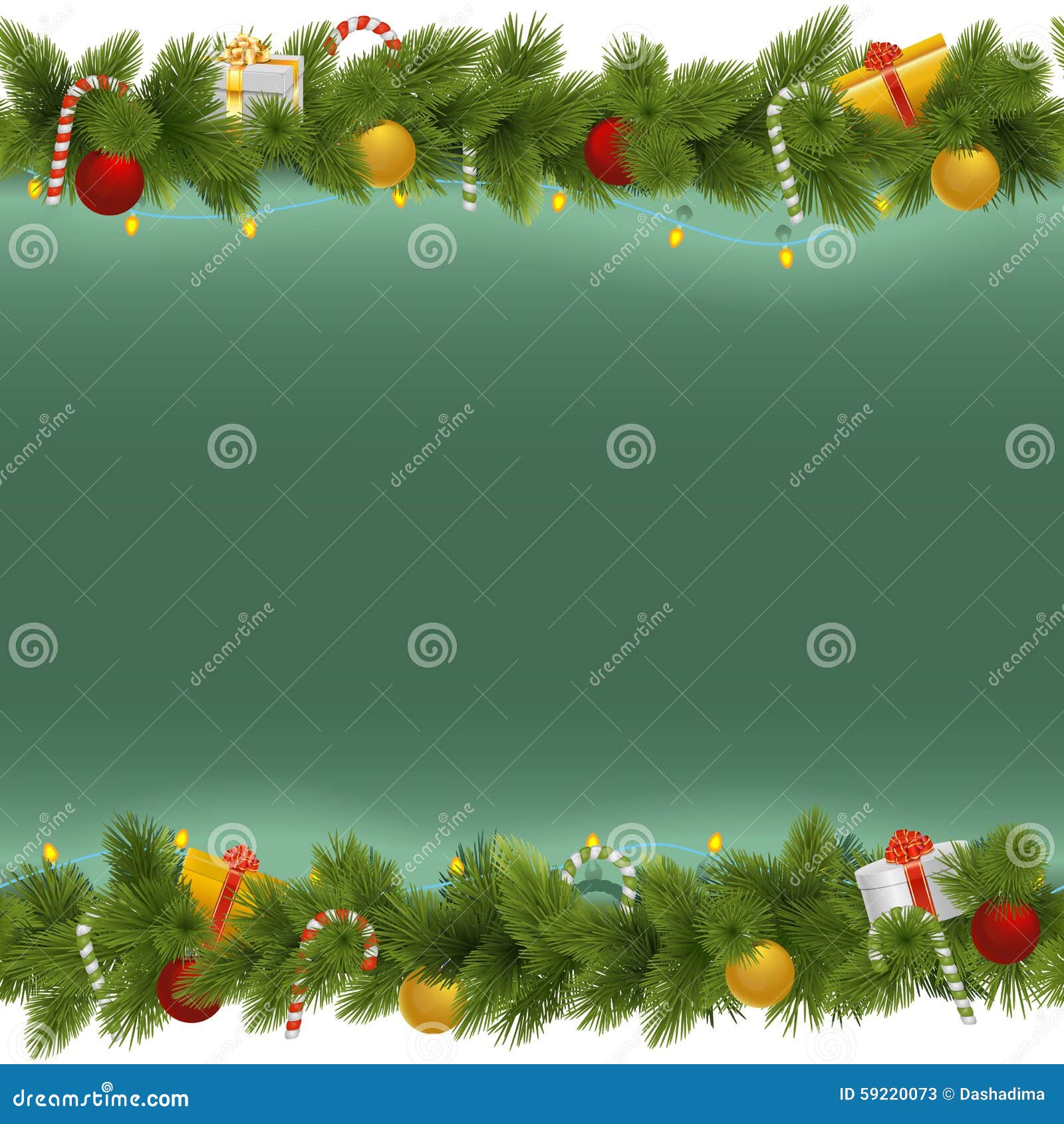 Ivy Festoon, Green Creeper Decorative Border Isolated On White ...