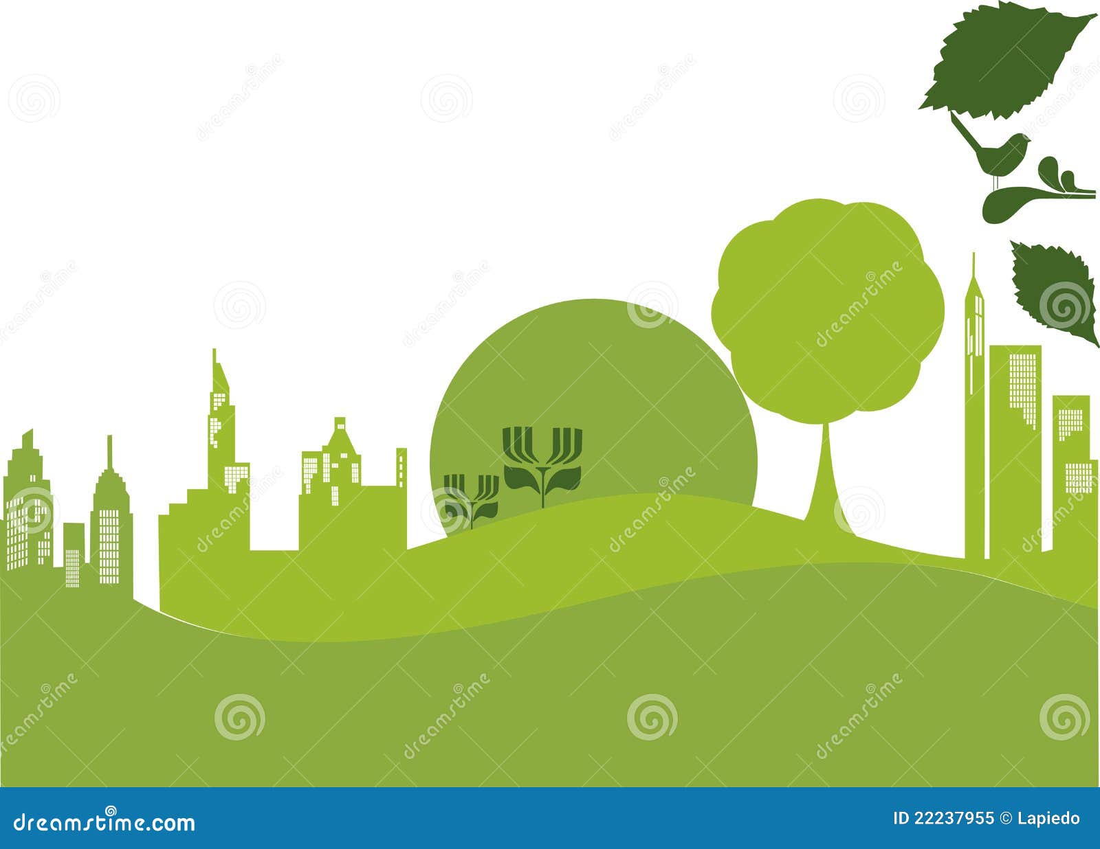 Vector - green city stock vector. Illustration of global - 22237955
