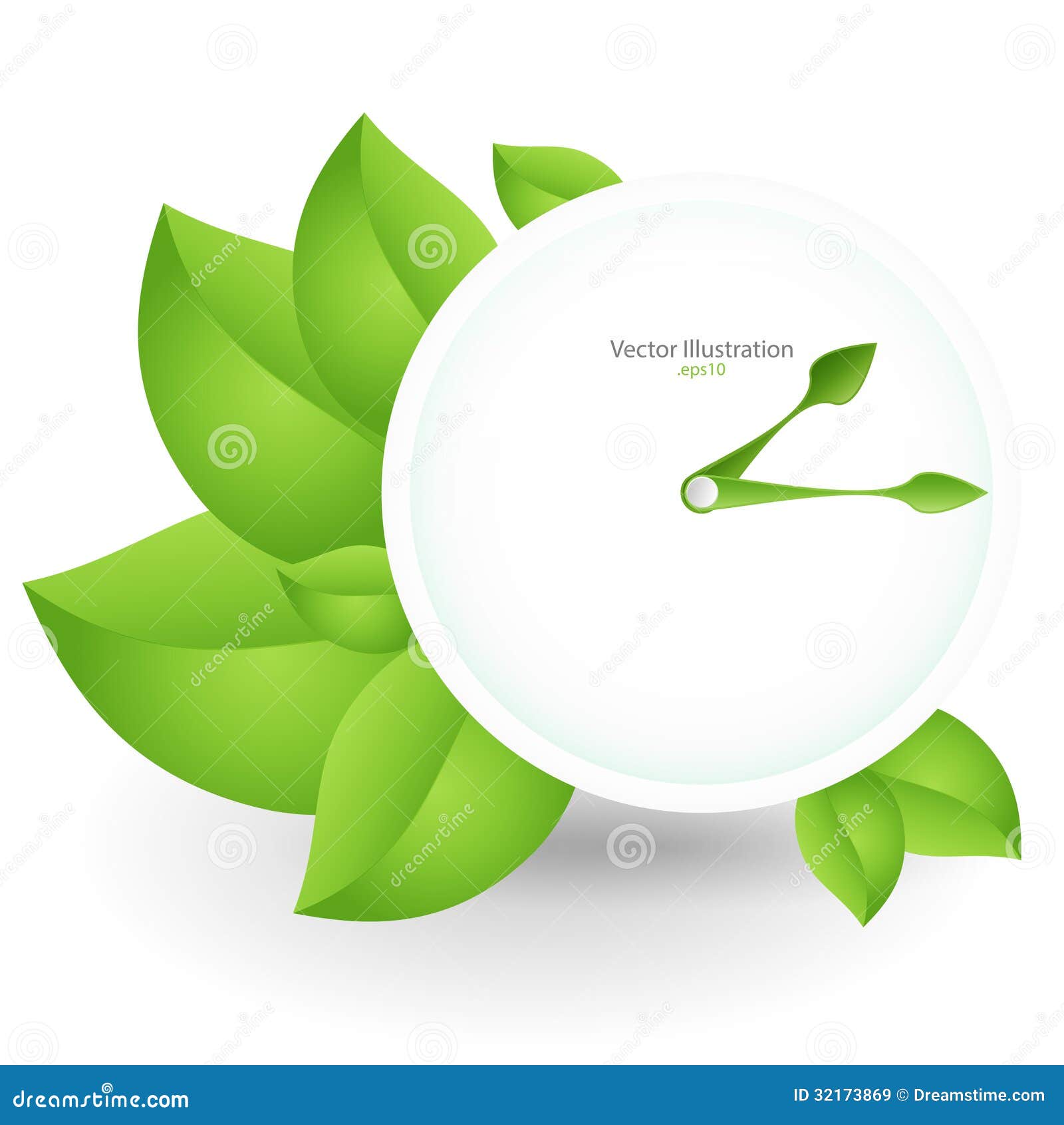 Vector green clock stock vector. Illustration of arrow - 32173869