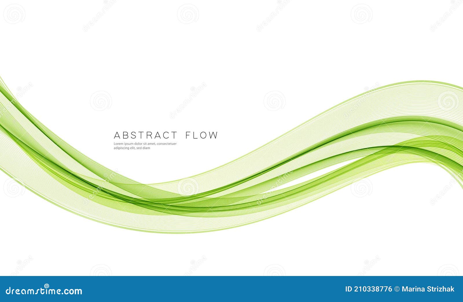 Vector Green Color Abstract Wave Design Element Stock Vector ...