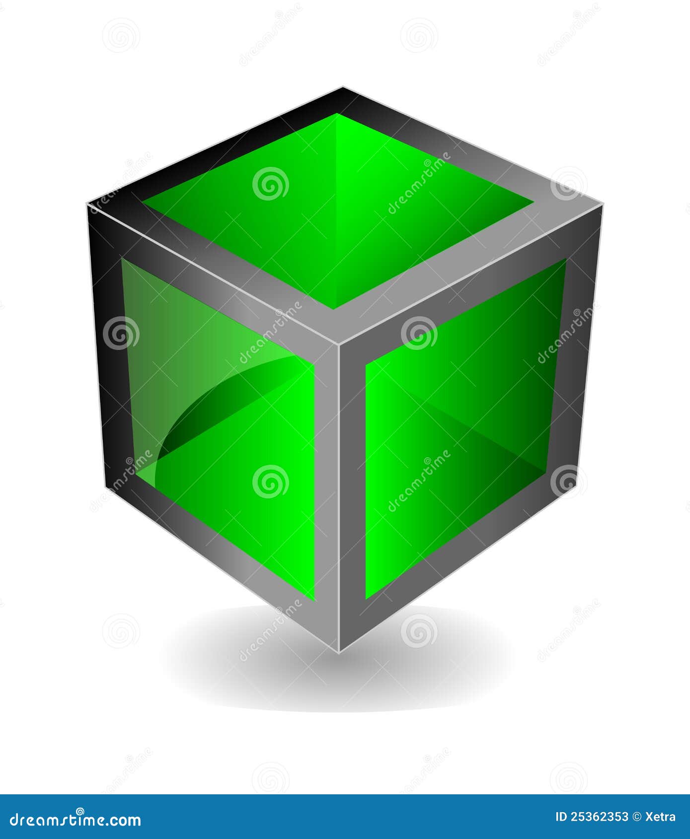 Green Cube Basic Simple 3d Shapes Isolated On White Background ... Green Cube Basic Simple 3d Shapes Isolated On White Background ...