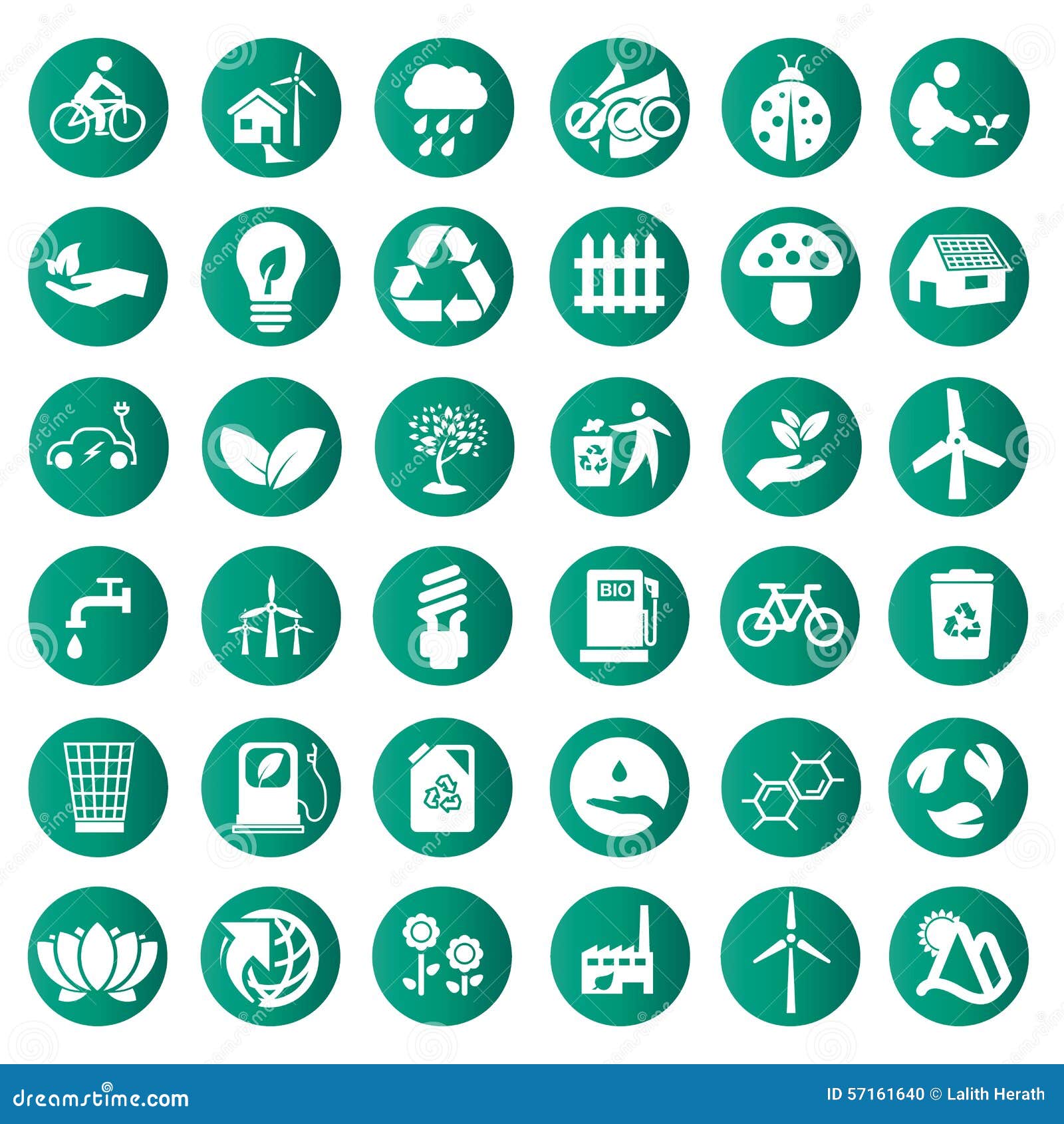 Vector green eco icons set stock vector. Illustration of globe - 57161640