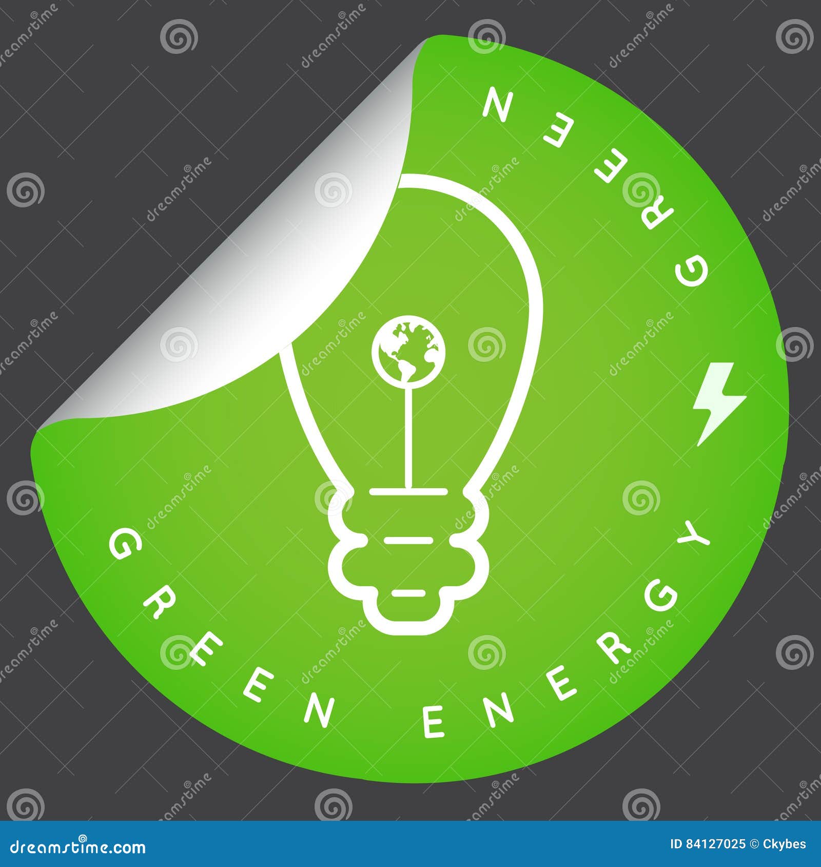 Vector Green Energy Icon stock vector. Illustration of design - 84127025