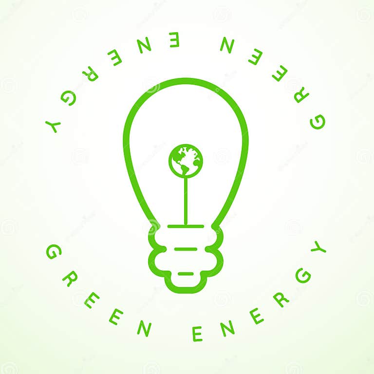 Vector Green Energy Icon stock vector. Illustration of globe - 84136219