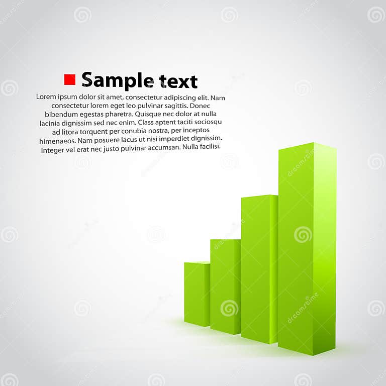 Vector Green Graph Chart Background. Stock Vector - Illustration of ...