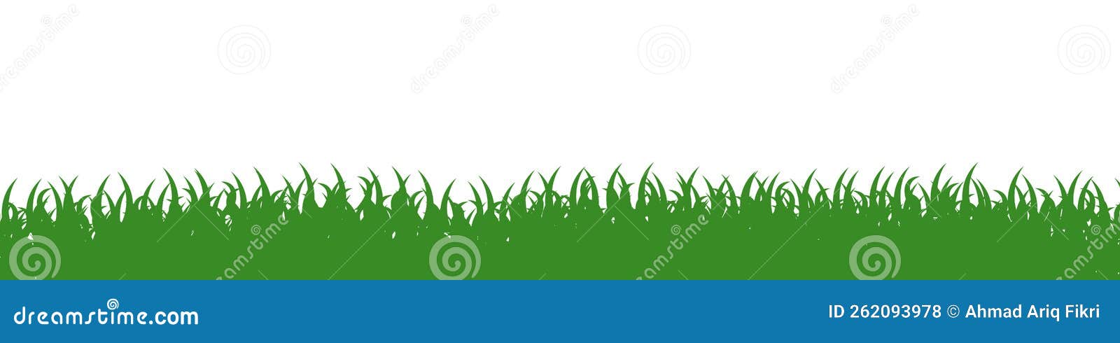 Vector Green Grass Silhouette. Grass Repeating Background. Green Grass ...