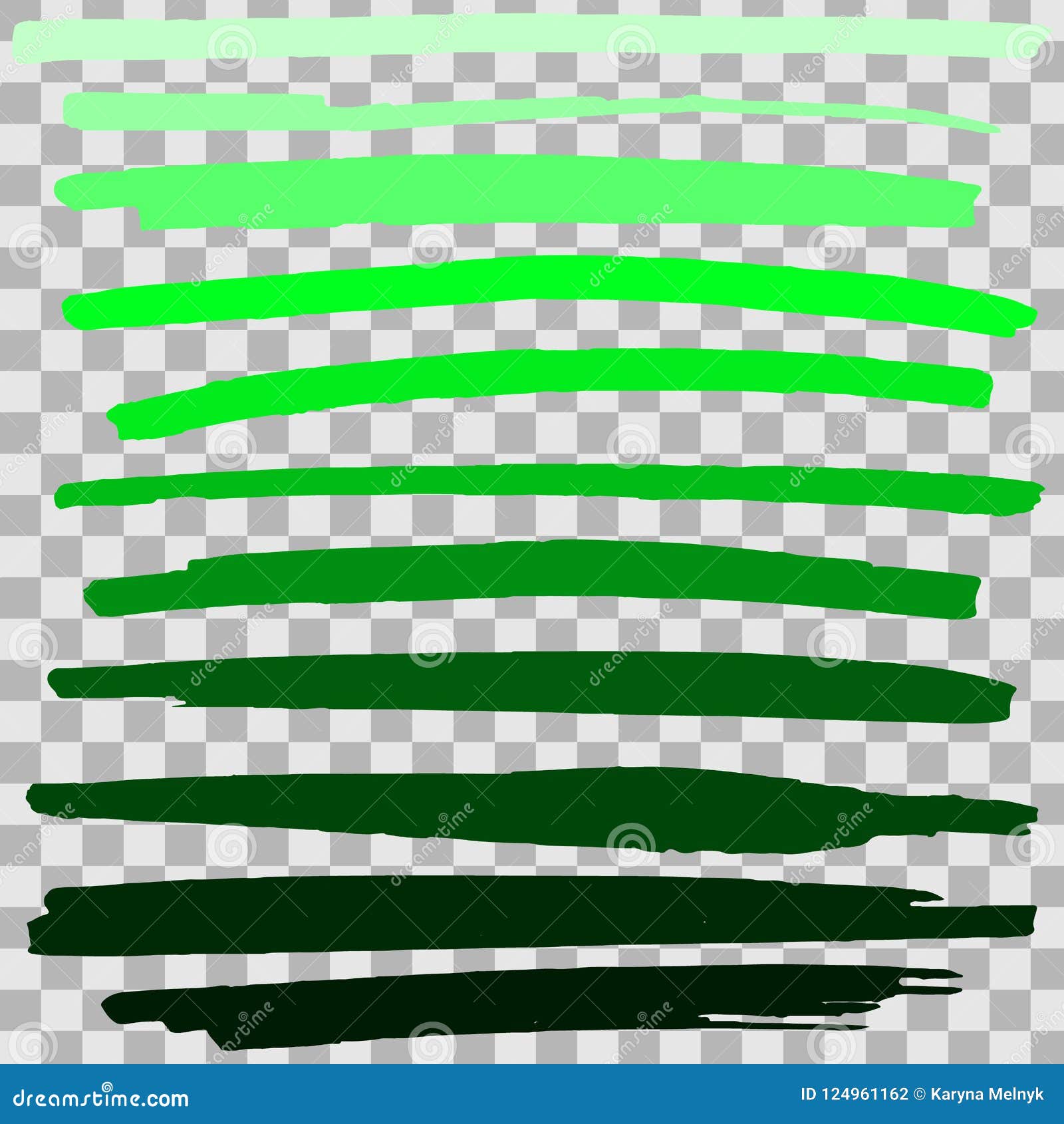 Vector Green Highlighter Hand Drawing. Stock Vector - Illustration of ...