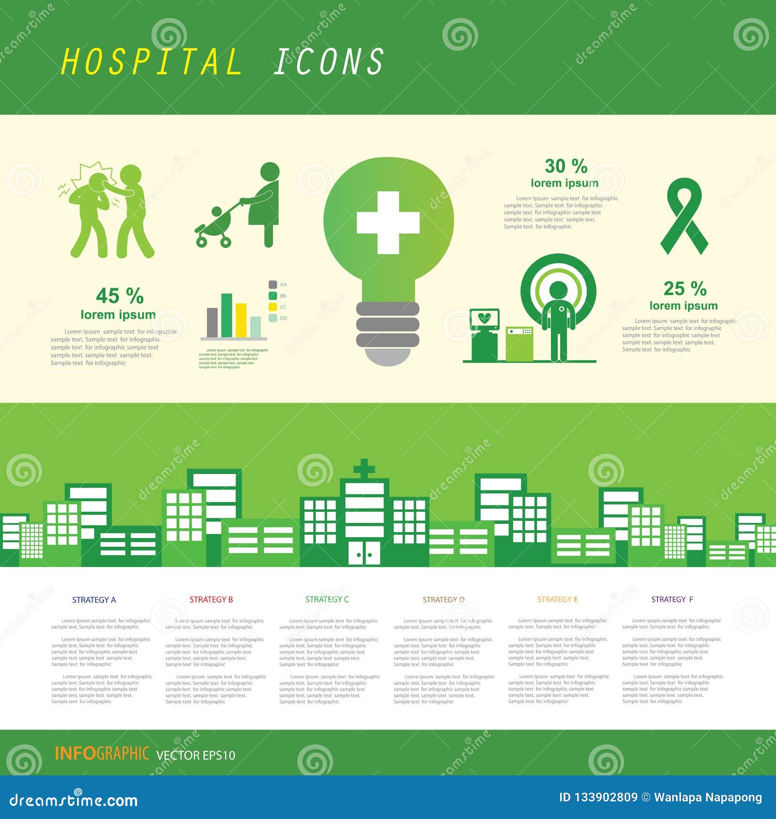 Green hospital icon set stock vector. Illustration of symbol - 133902809
