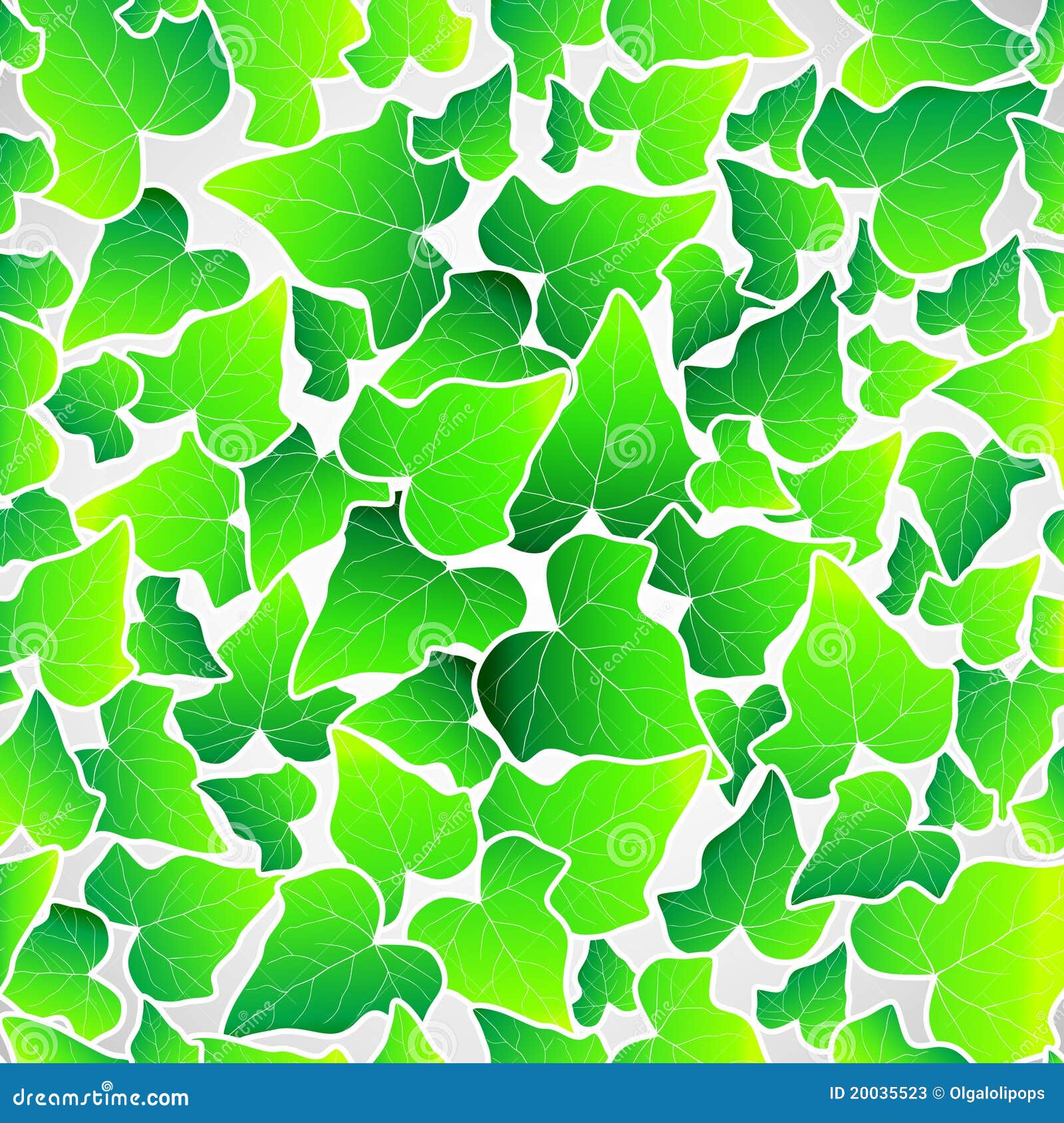 Vector Green Leaf Seamless Background Stock Vector - Illustration of ...
