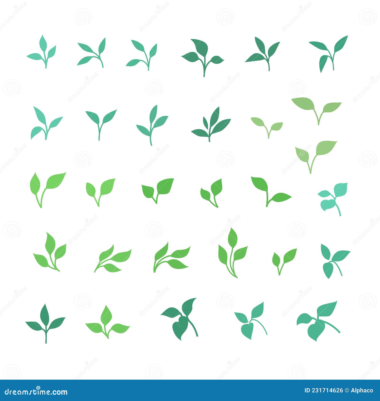 Vector green leaf and twig stock vector. Illustration of decoration ...