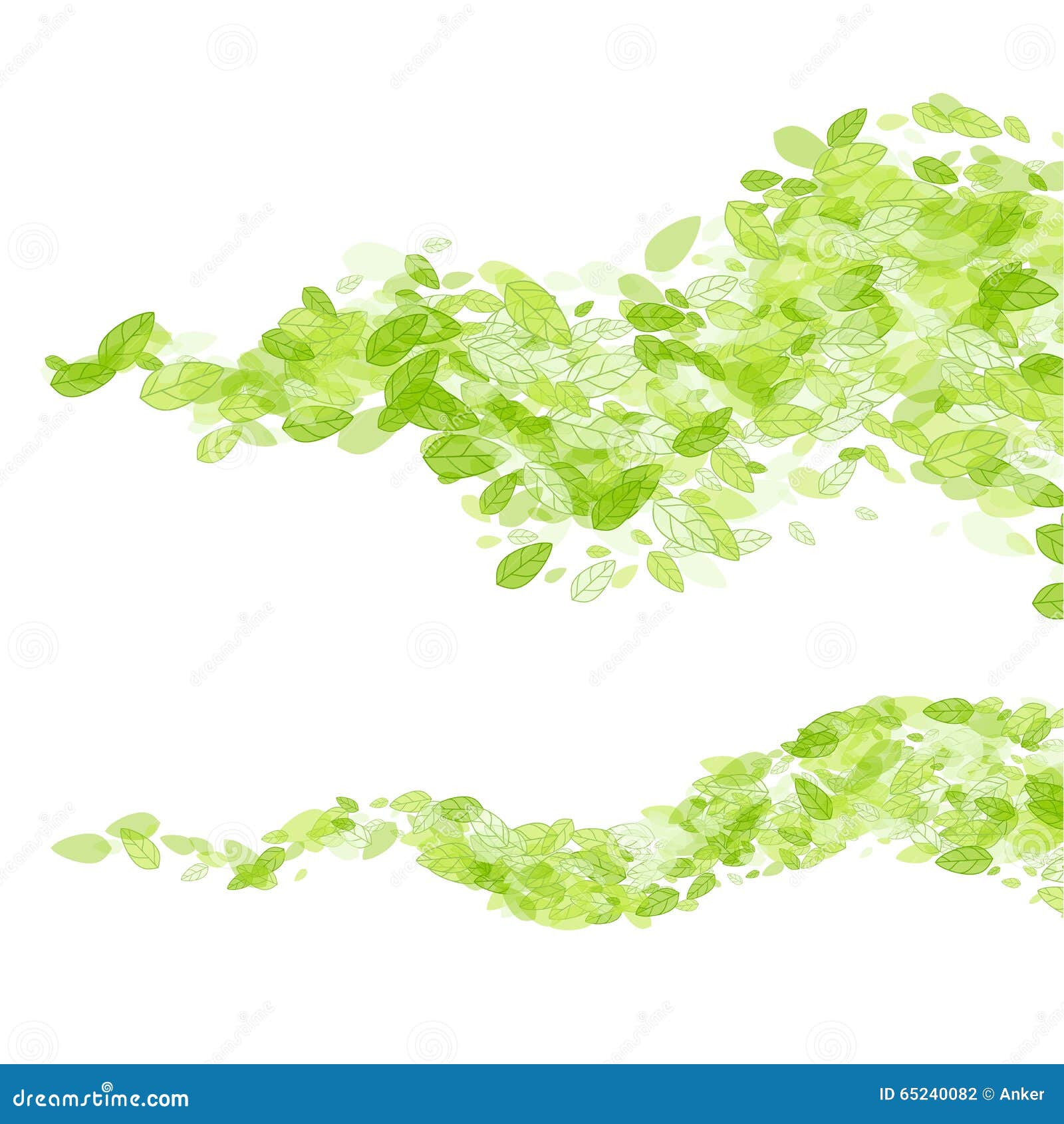 Vector Green Leaf Wave Background Stock Vector - Illustration of ...
