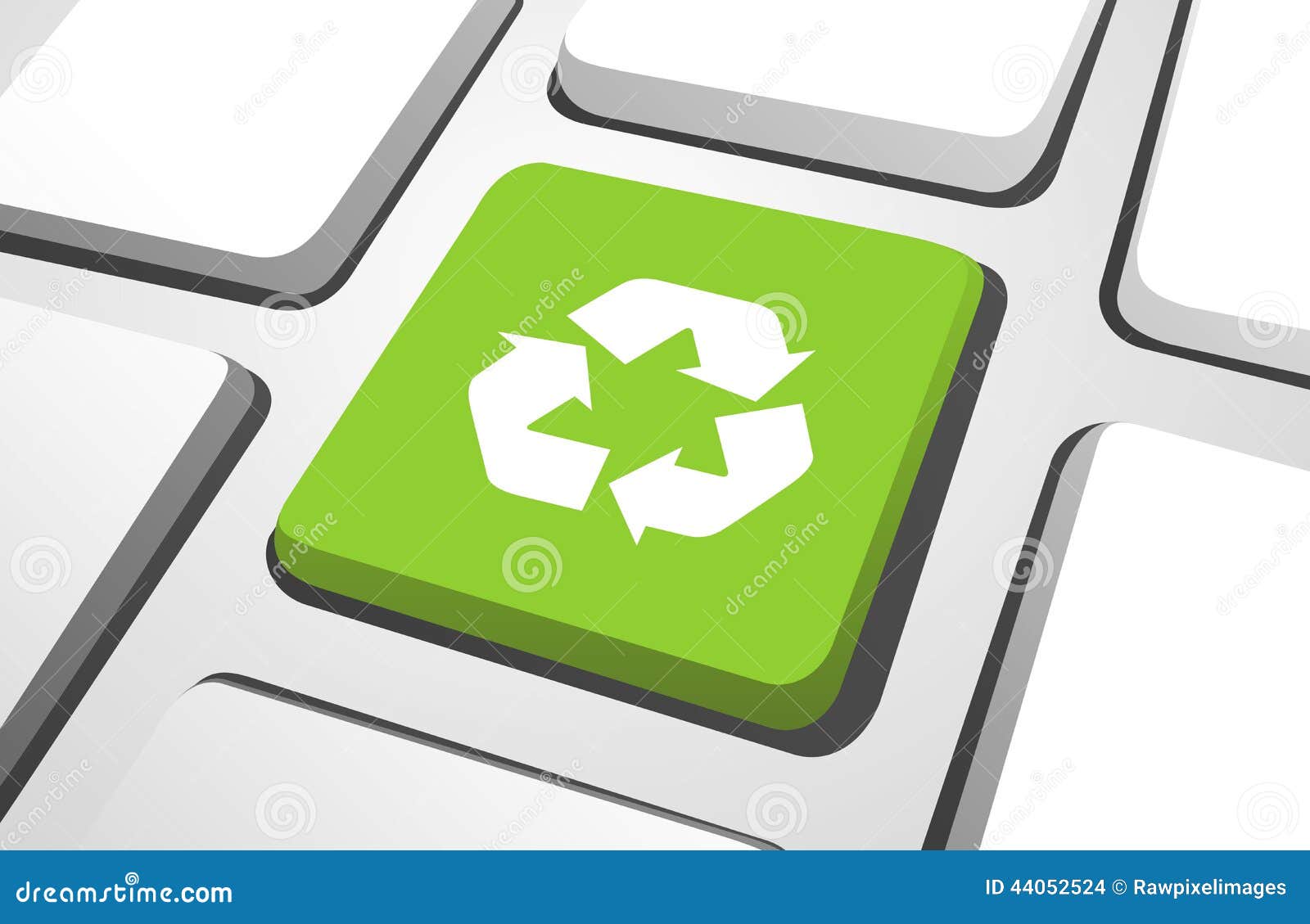 Recycle Button On Green Abstract Light Background Royalty-Free Stock ...
