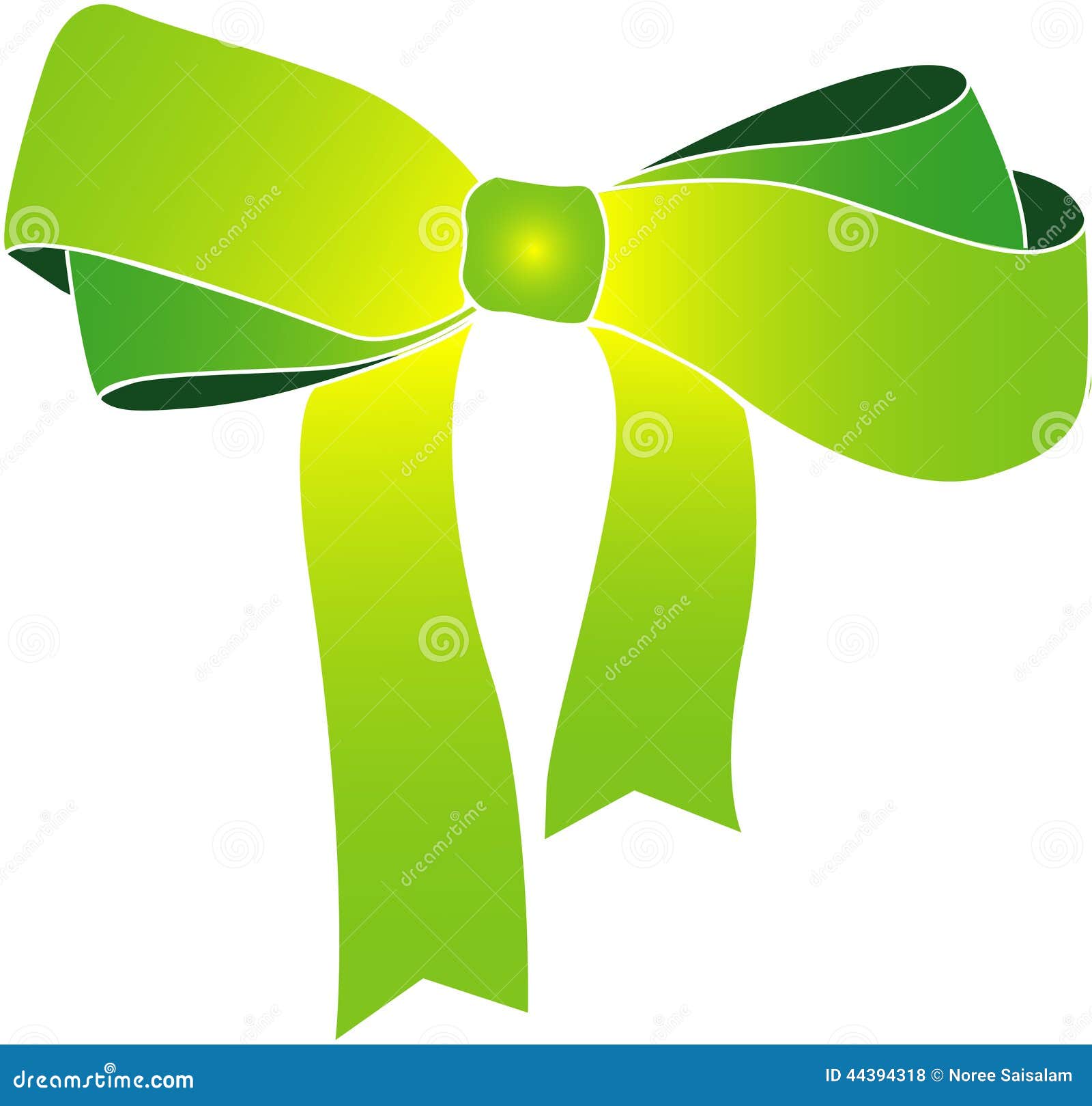Vector of green ribbon stock vector. Illustration of anniversary - 44394318
