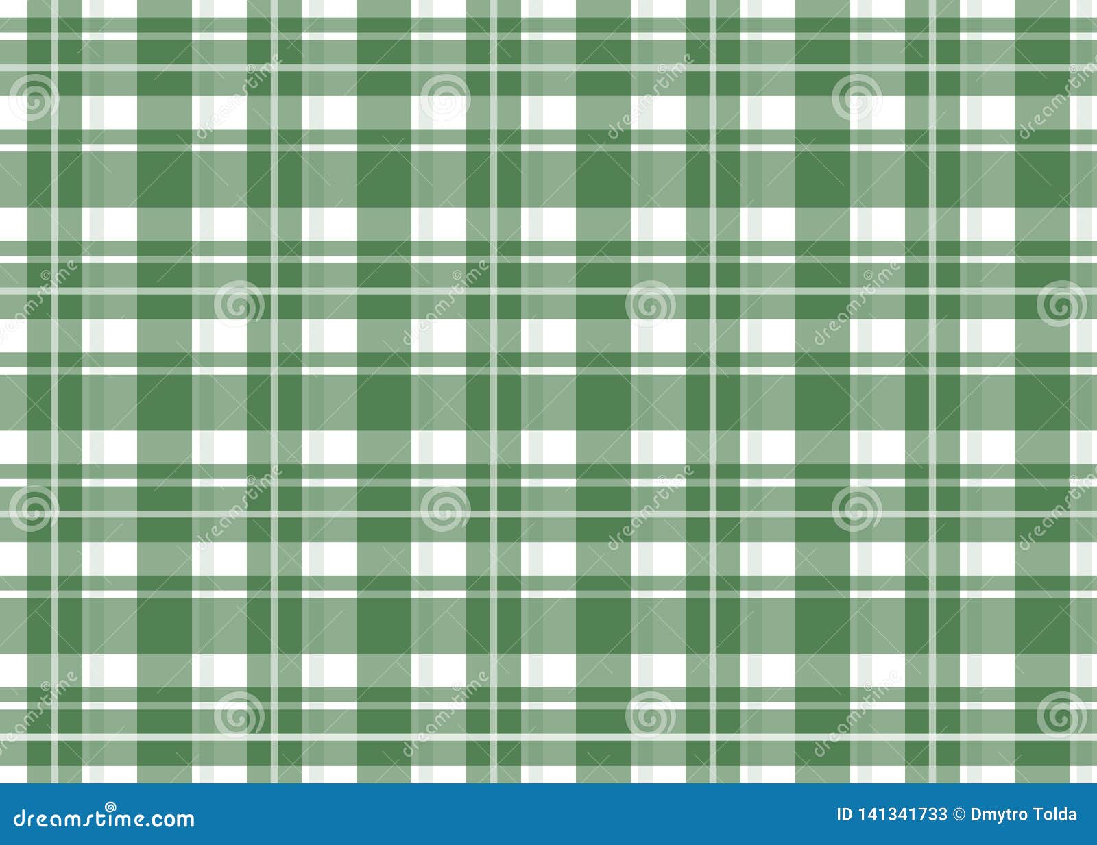 Vector Green Seamless Pattern for Checkered Tablecloth Stock Vector ...
