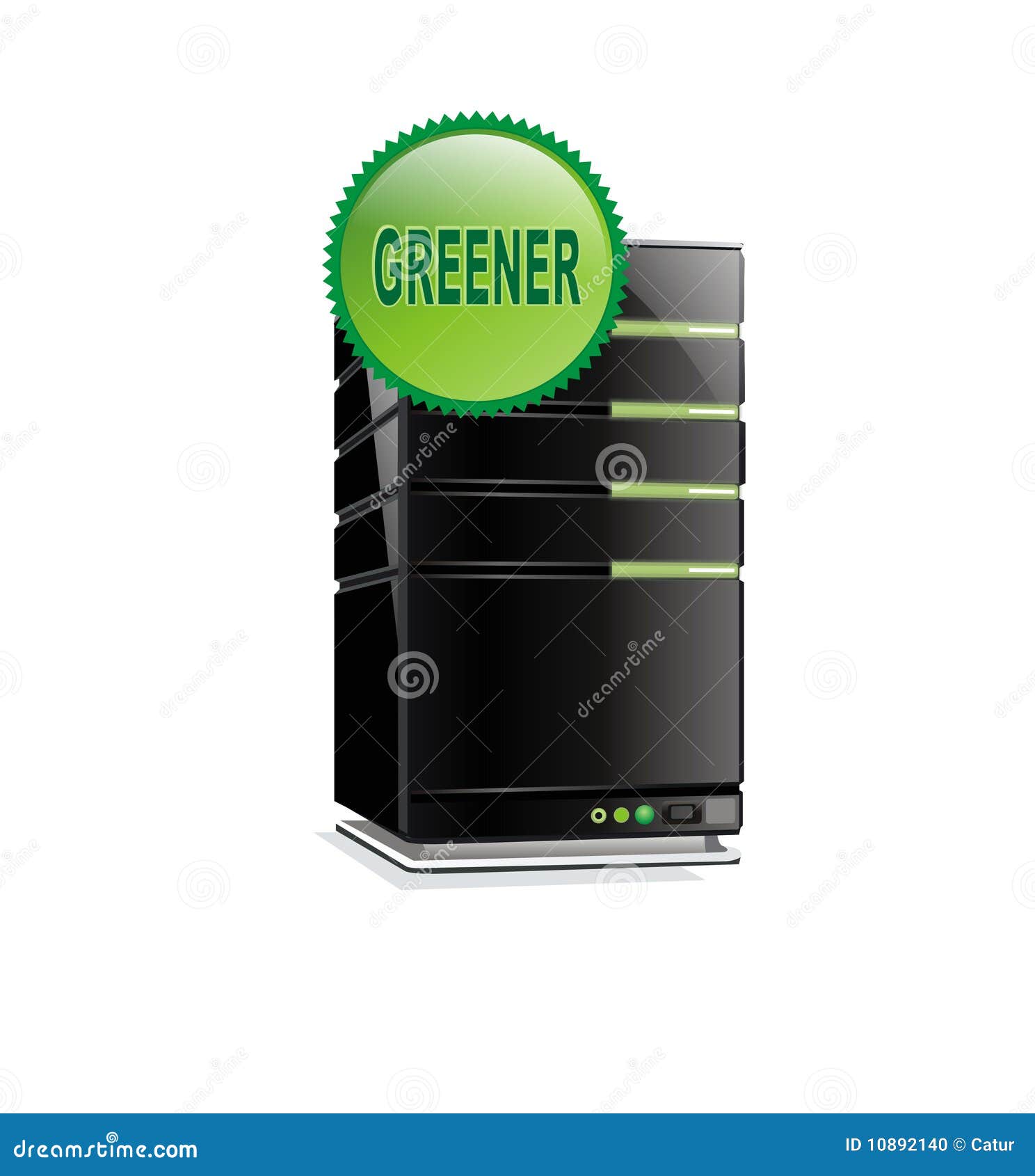 Vector Green Server Web Hosting Stock Vector - Illustration of ...
